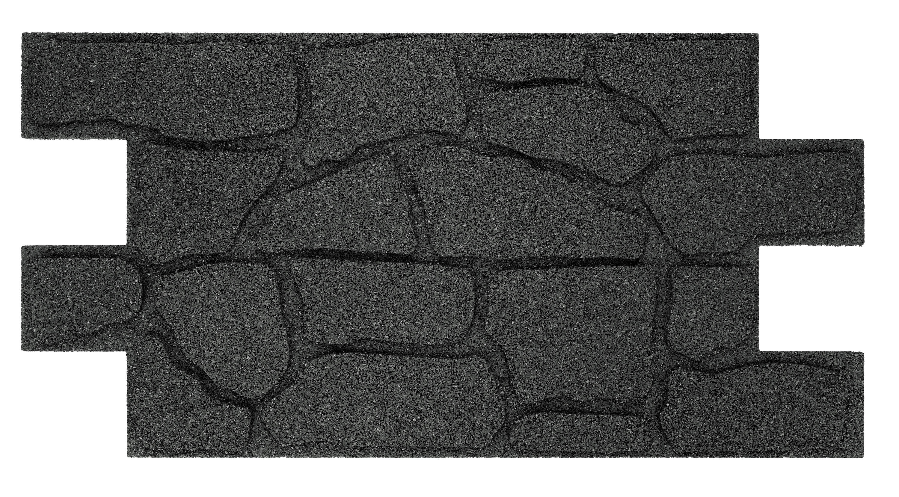 Rubberific 24-in L x 12-in W x 0.5-in H Rectangle Black Rubber Paver ...