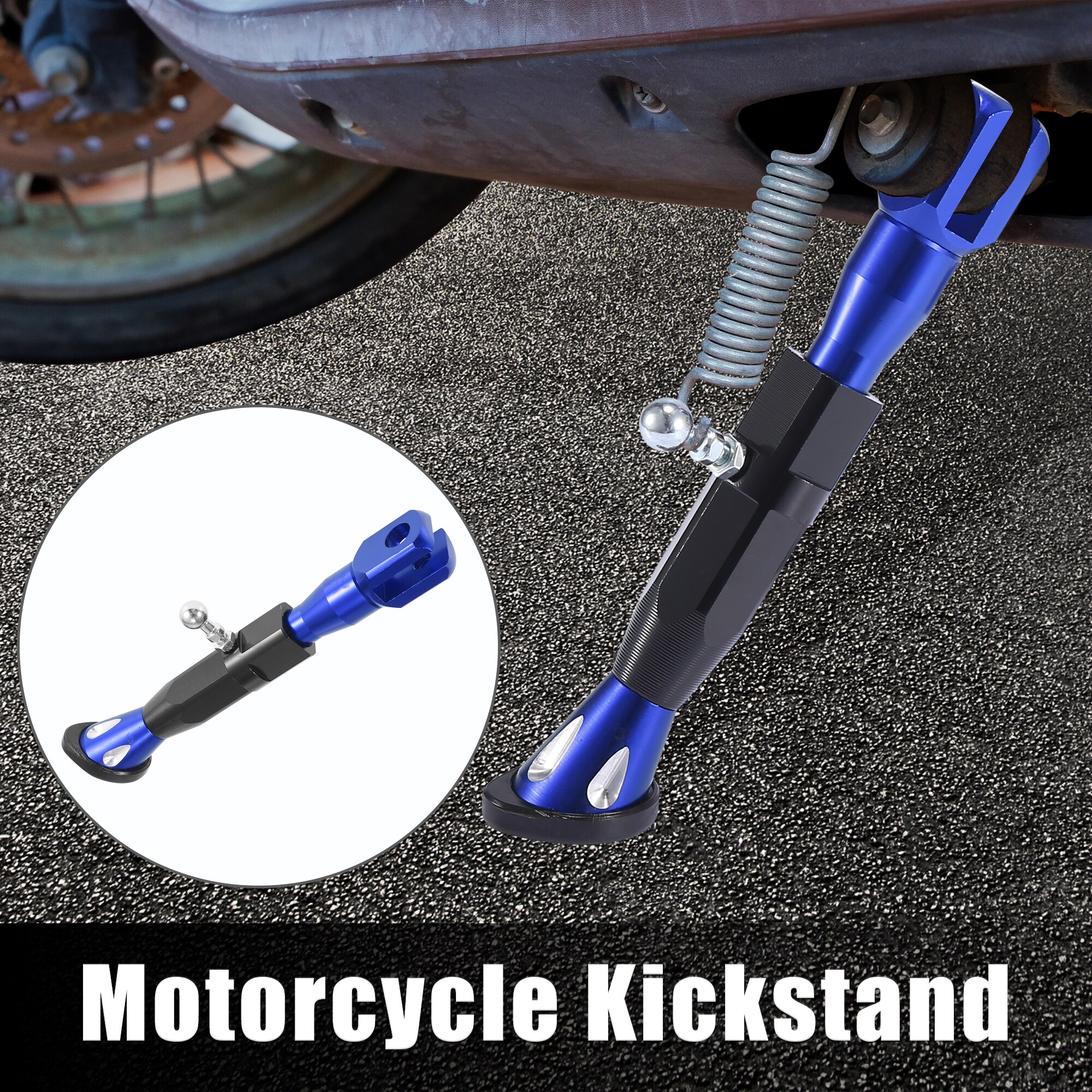 Unique Bargains Universal Adjustable Motorcycle Kickstand Side Support ...