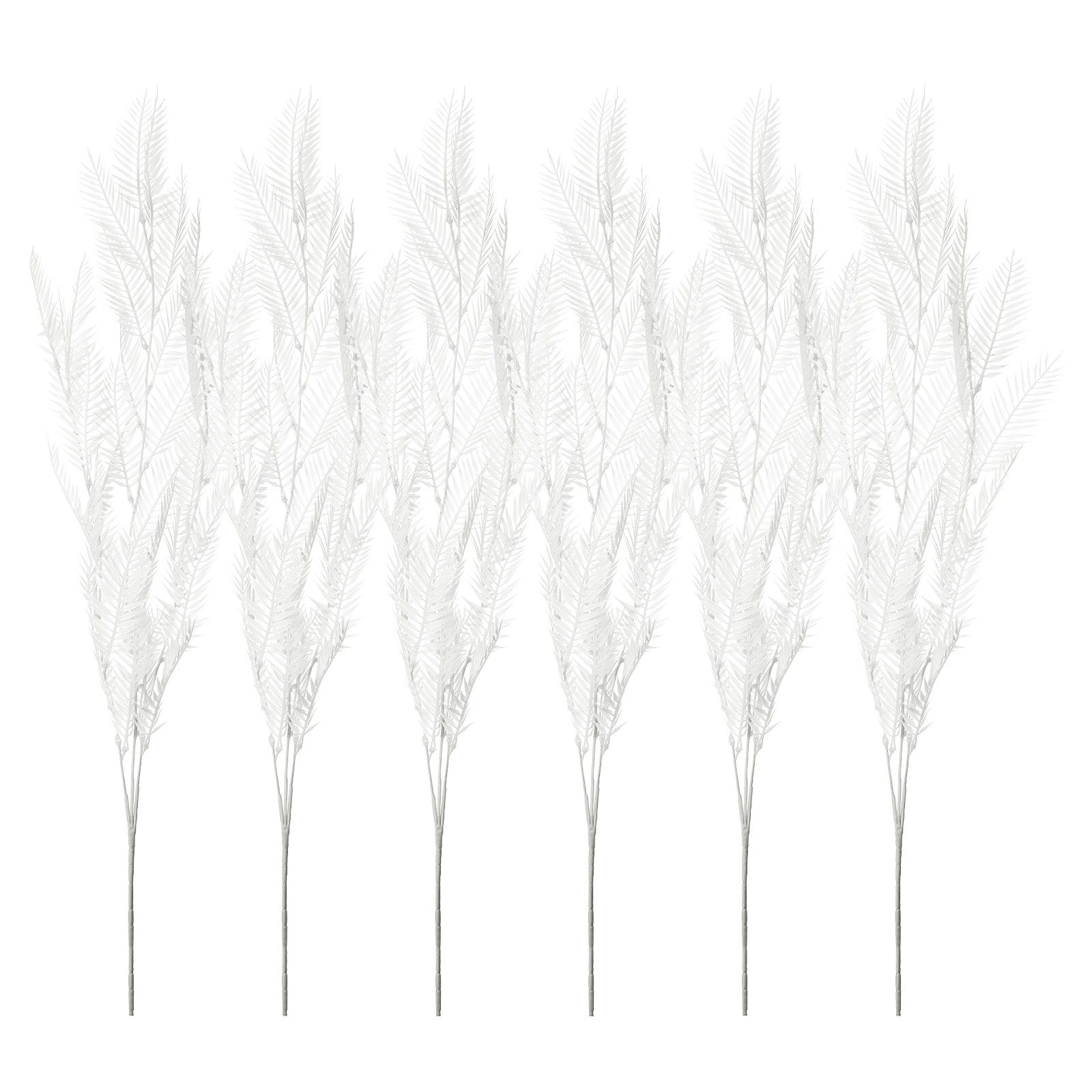 PATIKIL Artificial Palm Leaves Plants 6 Stems Fake Palm Tree Fronds ...