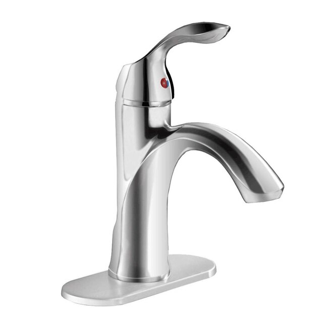 Kinwell Chrome 4 In Centerset 1 Handle Bathroom Sink Faucet With Deck