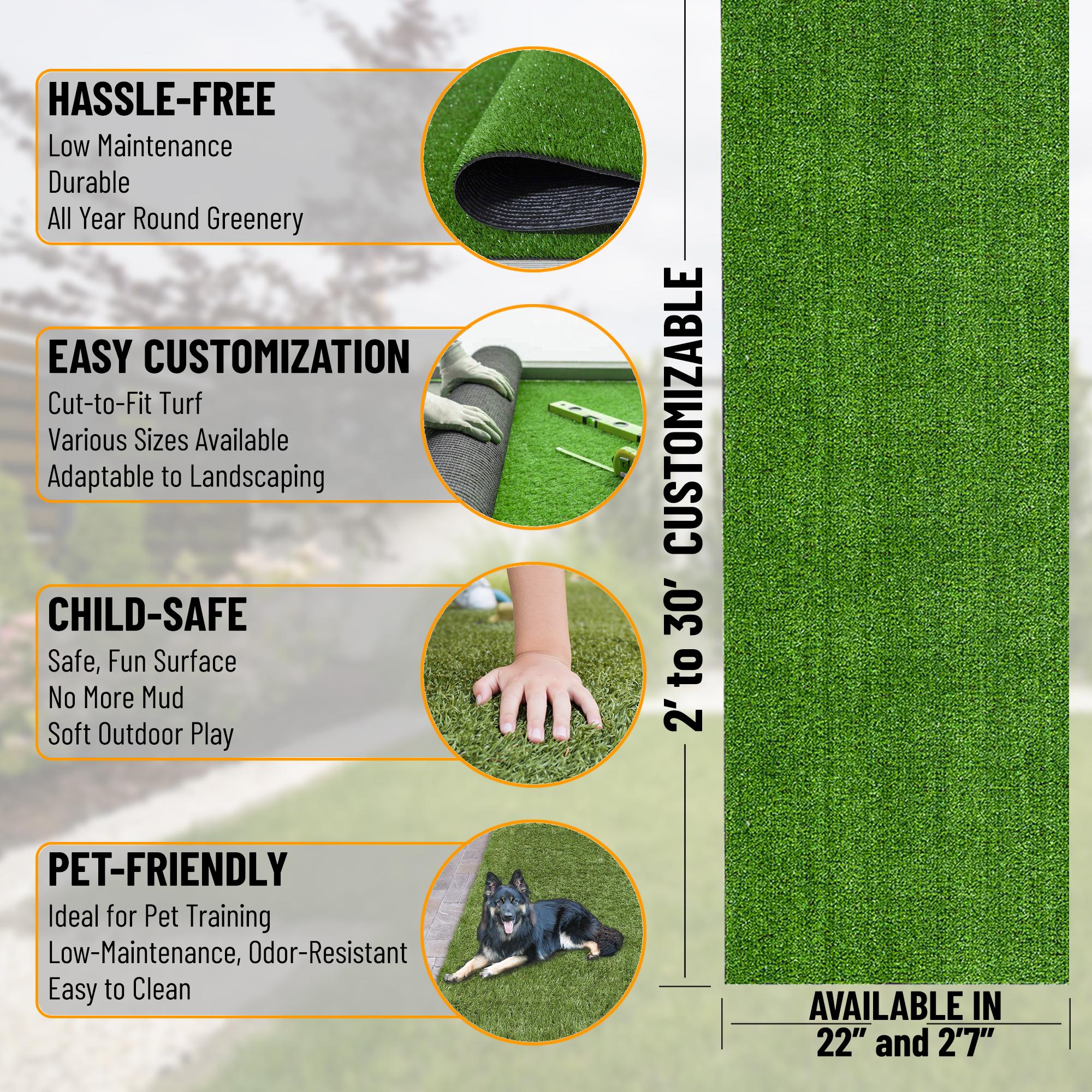 Ottomanson Garden Turf Rug 3-ft x 4-ft Artificial Grass in the ...