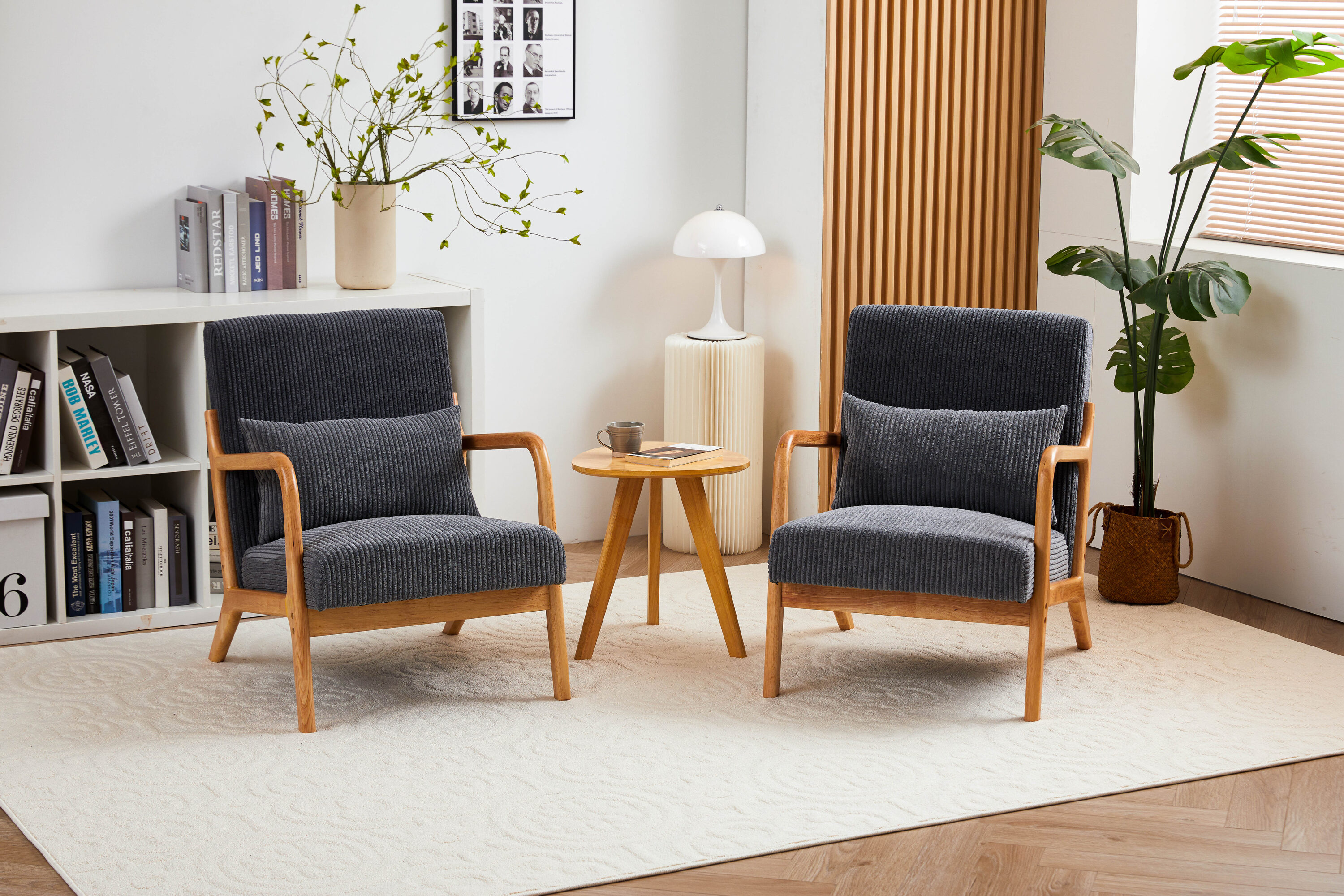 LOVMOR Mid Century Modern Accent Chair Arm Chair Living Room Chairs ...