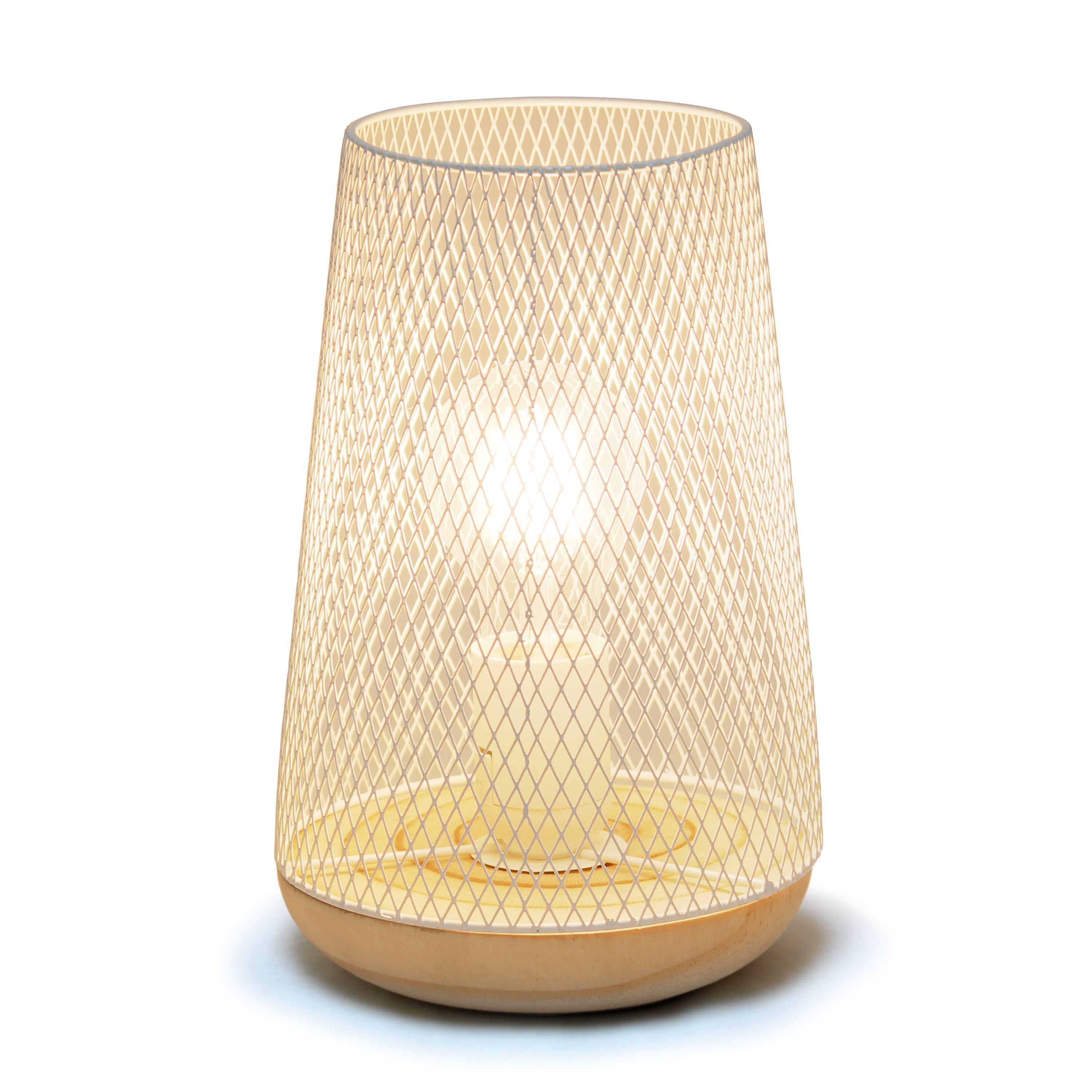 Creekwood Home 9-in White LED On/Off switch Table Lamp with Metal Shade ...