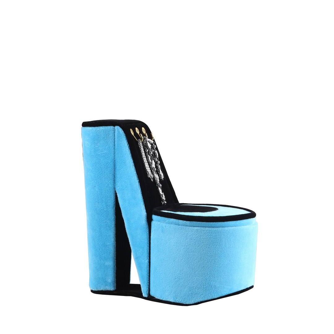 GlasFlength 9 Inch Tall High Heel Shoe Design Display Jewelry Box with ...