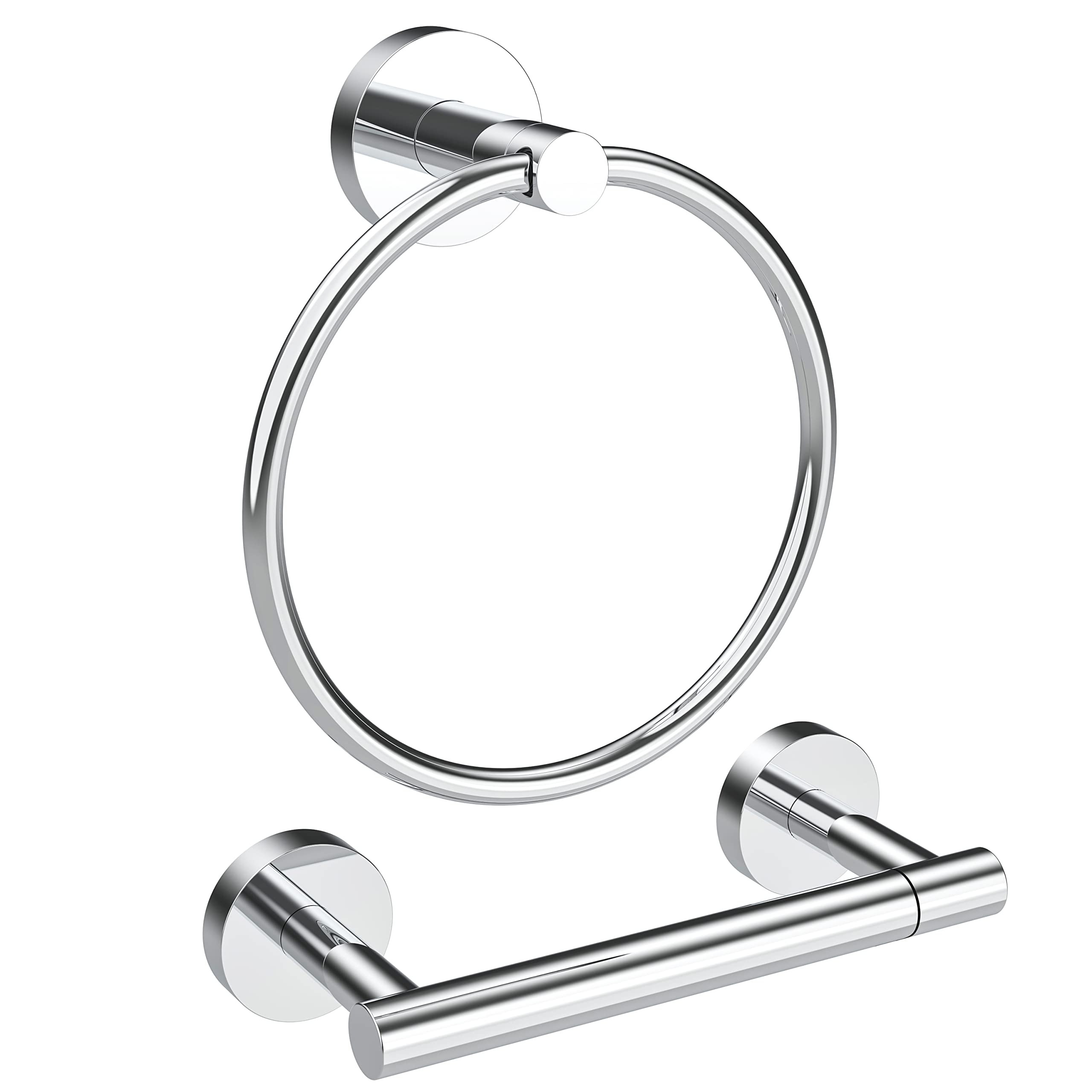 Lovav Polished 2-Piece Matte Black Bathroom Hardware Set SUS304 ...