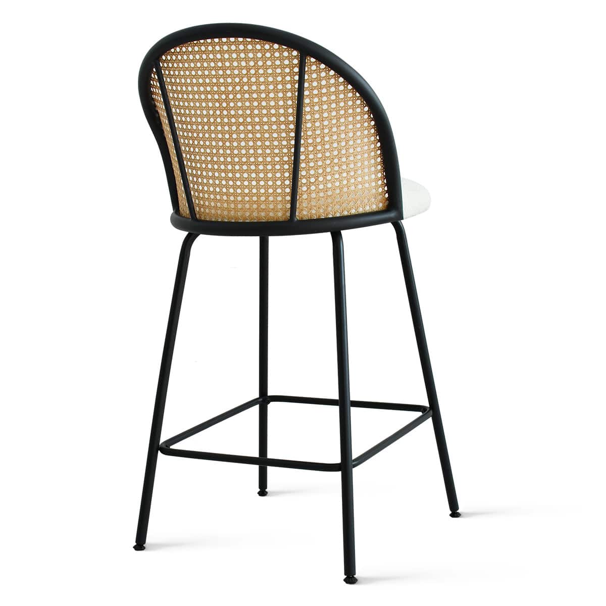 Maison Boucle Set of 2 White Boucle 27-in H Counter Height Stools with ...