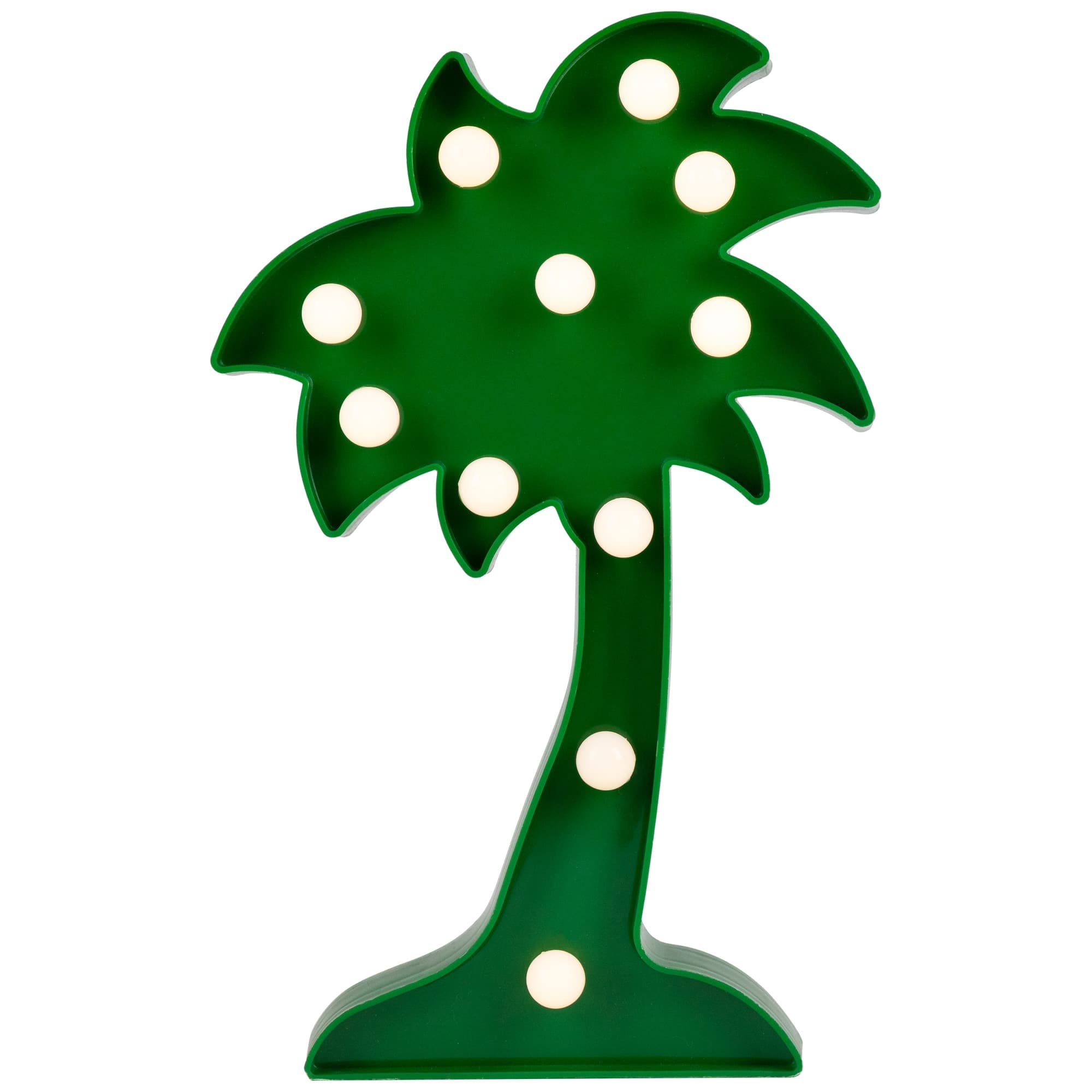 Northlight LED Lighted Palm Tree Marquee Wall Art - 10 inch - Green in ...