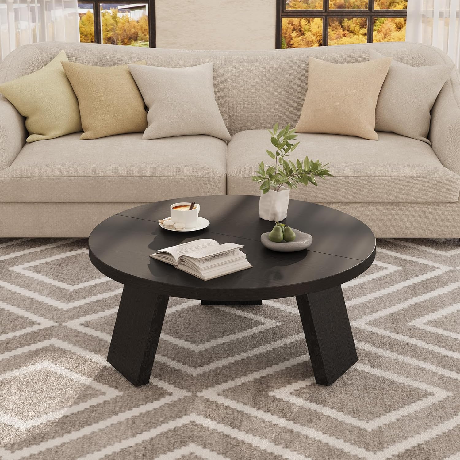 Garvee Round Coffee Table for Living Room 33.5 in Modern Center Tables ...