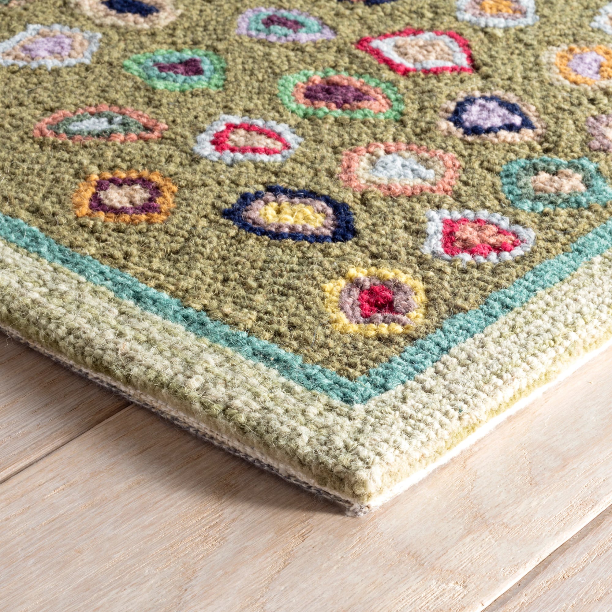 DASH & ALBERT Cat's 7 x 9 Paw Hand Micro Hooked Wool Rug in the Rugs ...