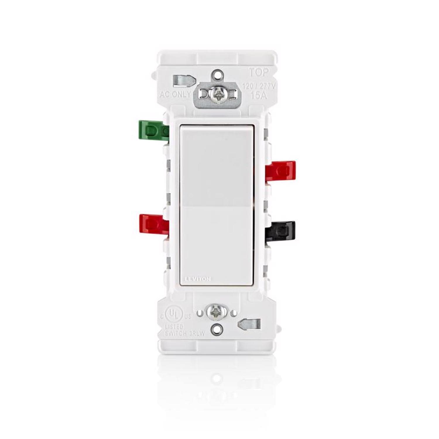 Leviton Decora Edge 15 amps 3 Way Rocker Switch White 10 pk in the ...
