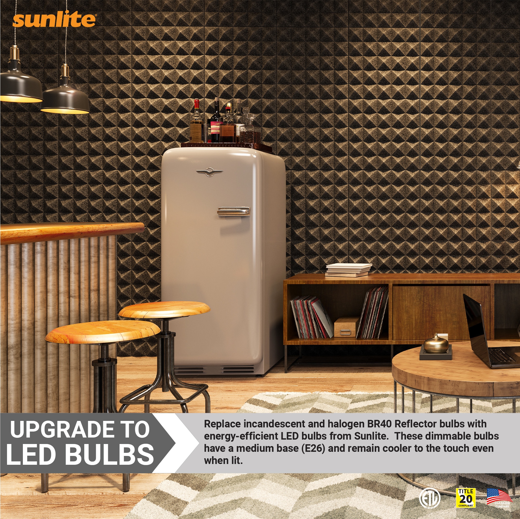 SUNLITE 85 -Watt EQ BR40 Soft white Medium screw base E26 Dimmable LED ...