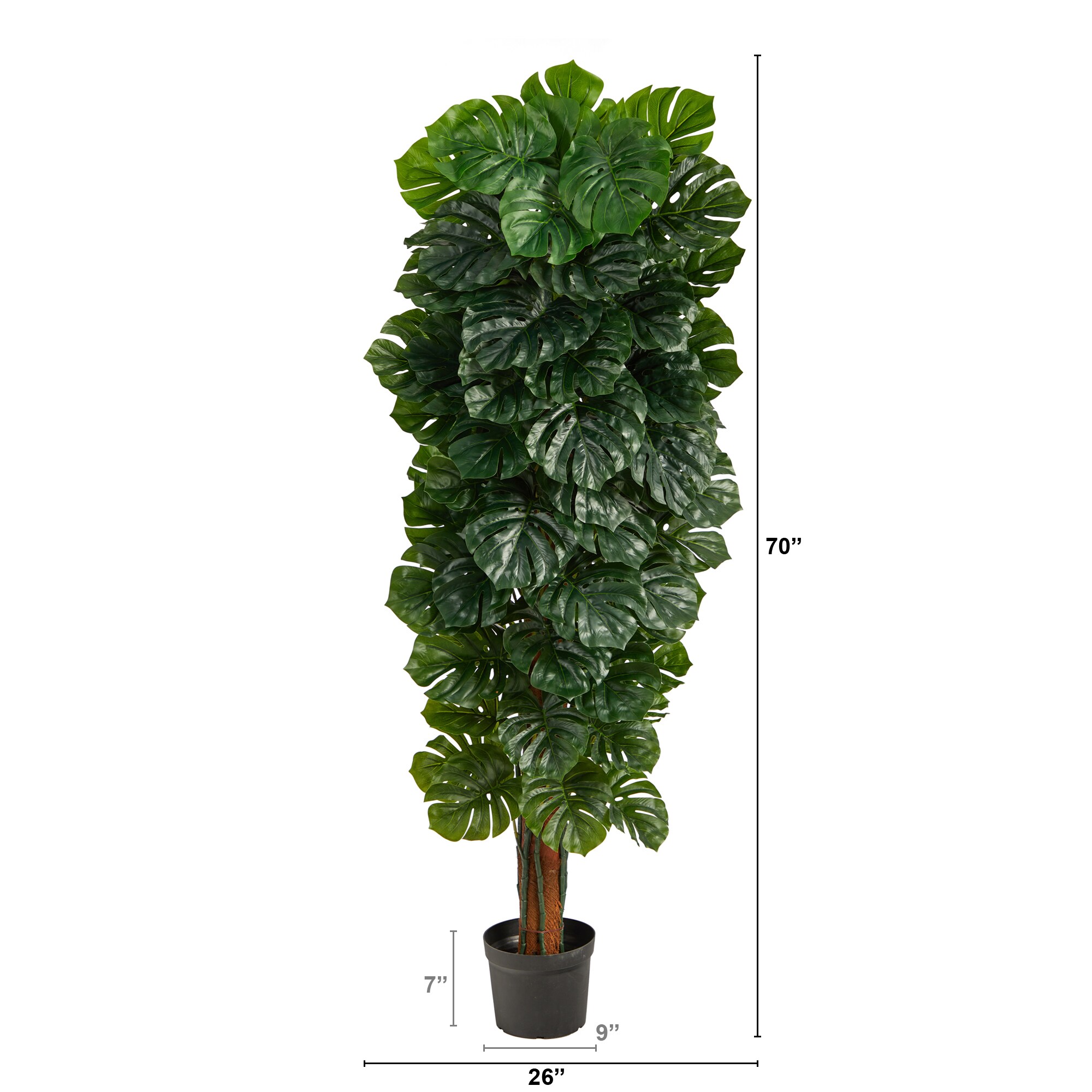 Nearly Natural 70-in Monstera Artificial Tree (Indoor/Outdoor) in the ...
