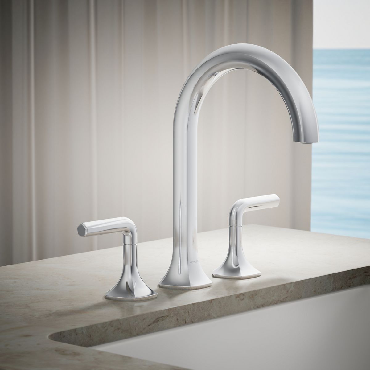 KOHLER Occasion Polished Chrome 2 -Handle Lever Bathtub Faucet Handle 2 ...