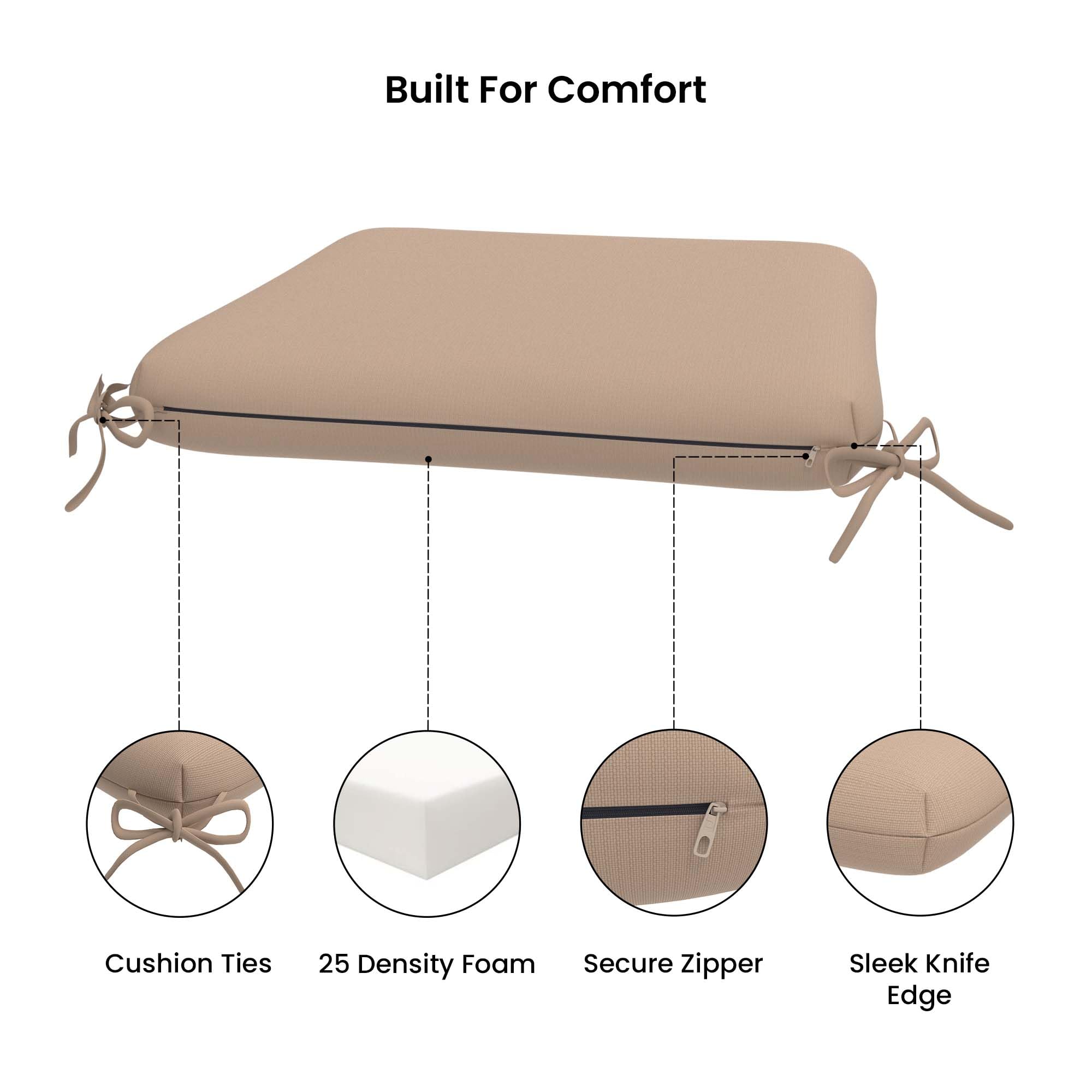 Covers & All Covers and All Cover Rite Square Dining Chair Cushion ...
