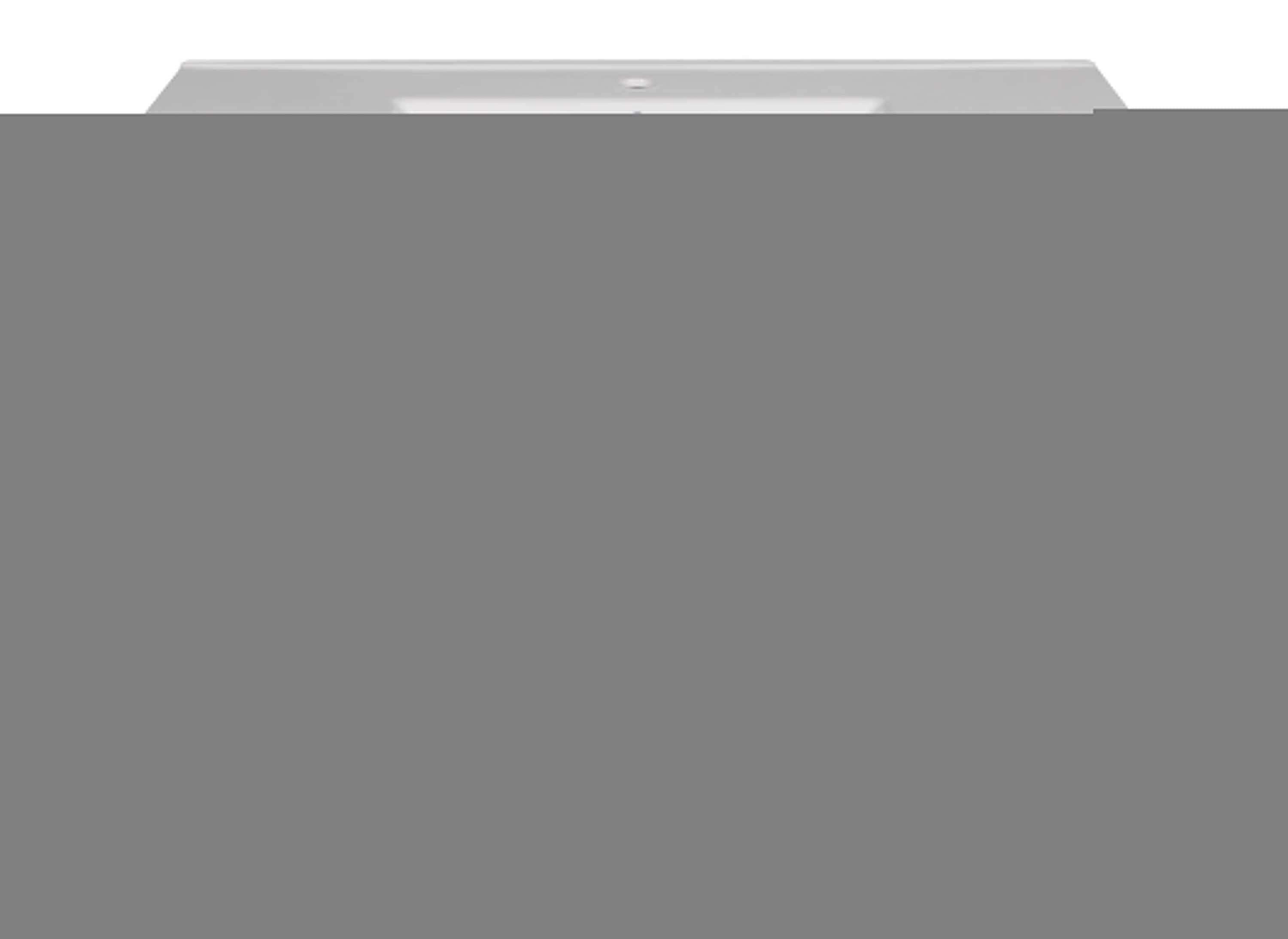 Bath Oasis Modern Wall-Mounted Bathroom Vanity with Washbasin - Palm ...