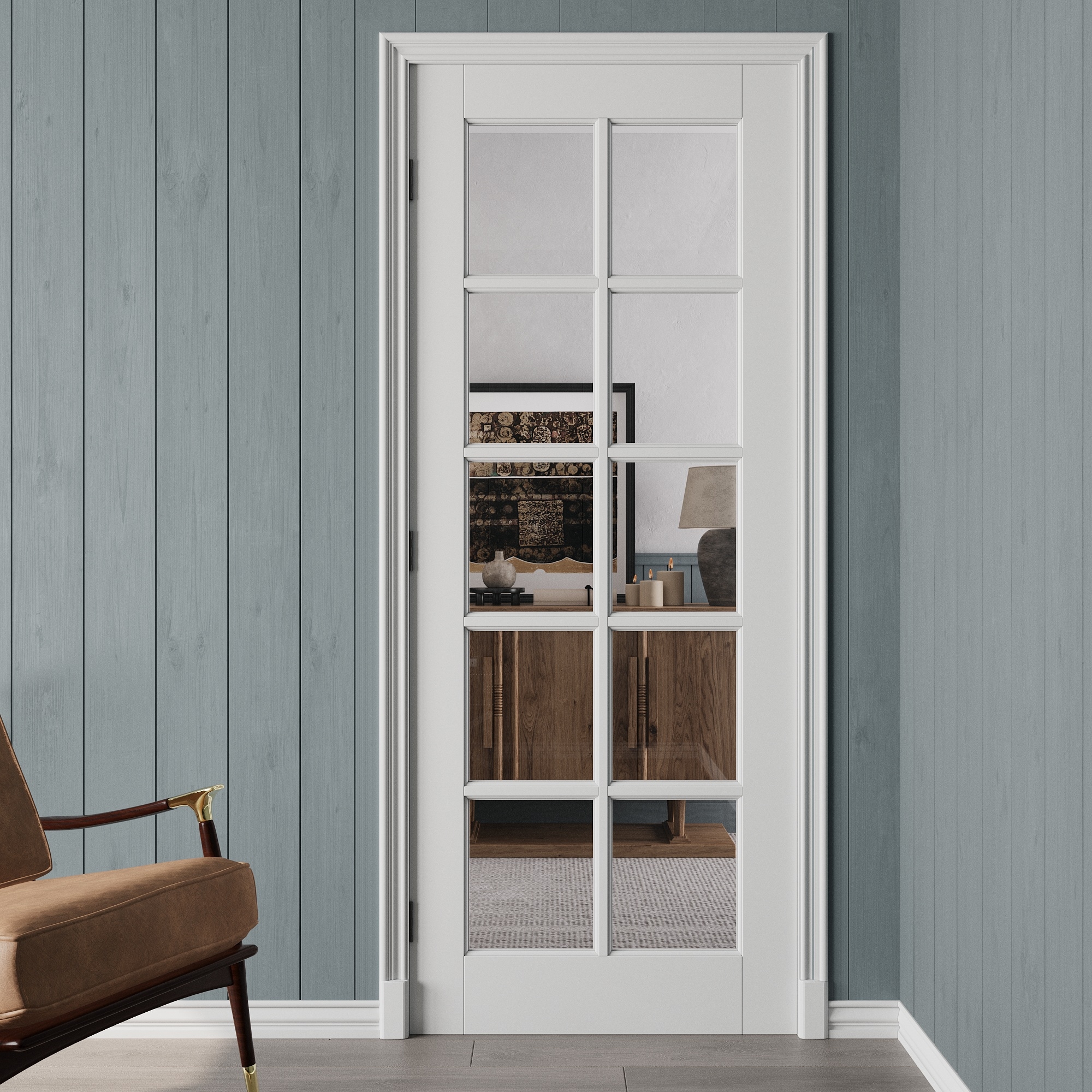 JUJUBON 30-in x 80-in White Quickly Assemble Jamb Solid core 10-panel ...