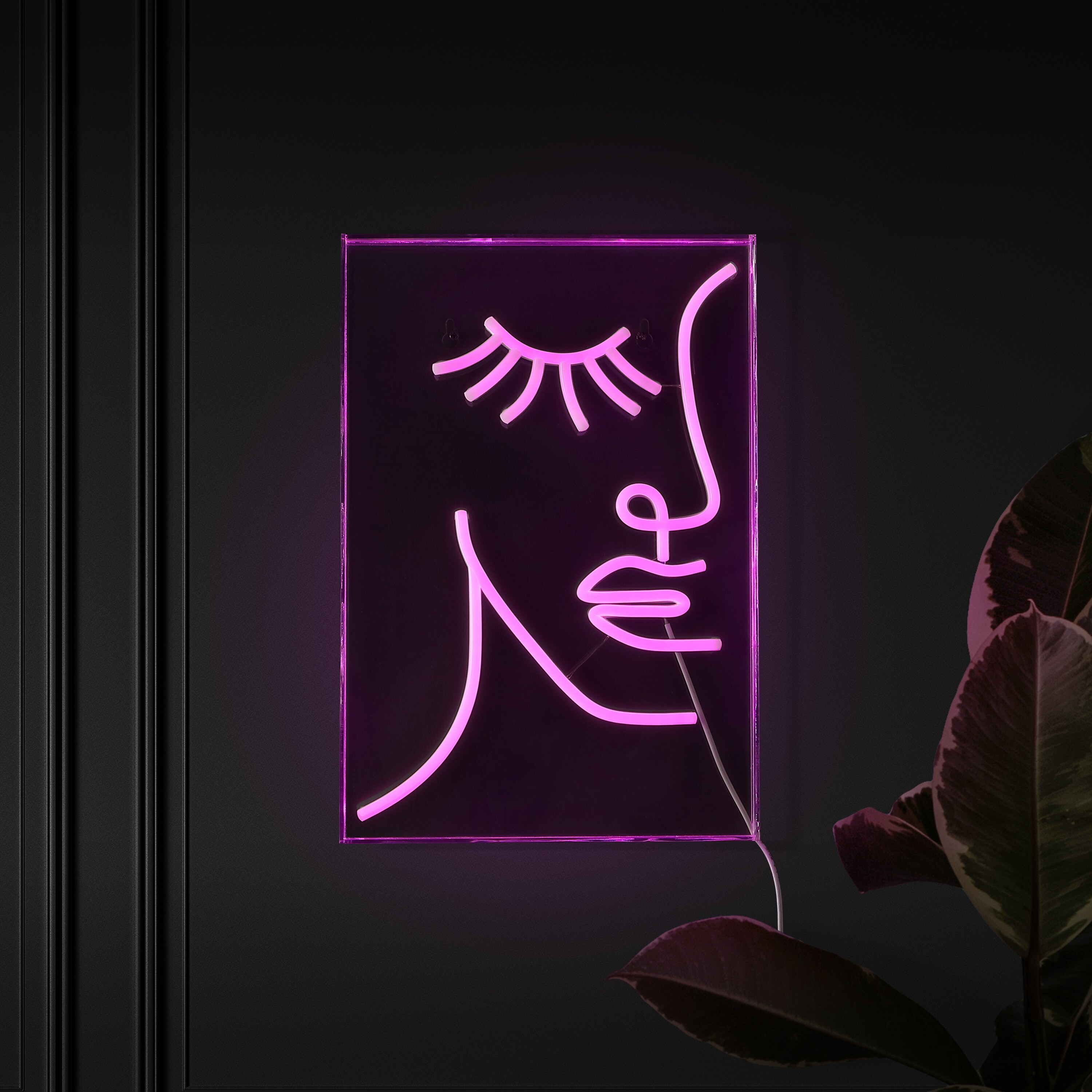 JONATHAN Y Half-Face 15-Inches Constant Neon Eye Lighted Sign in the ...