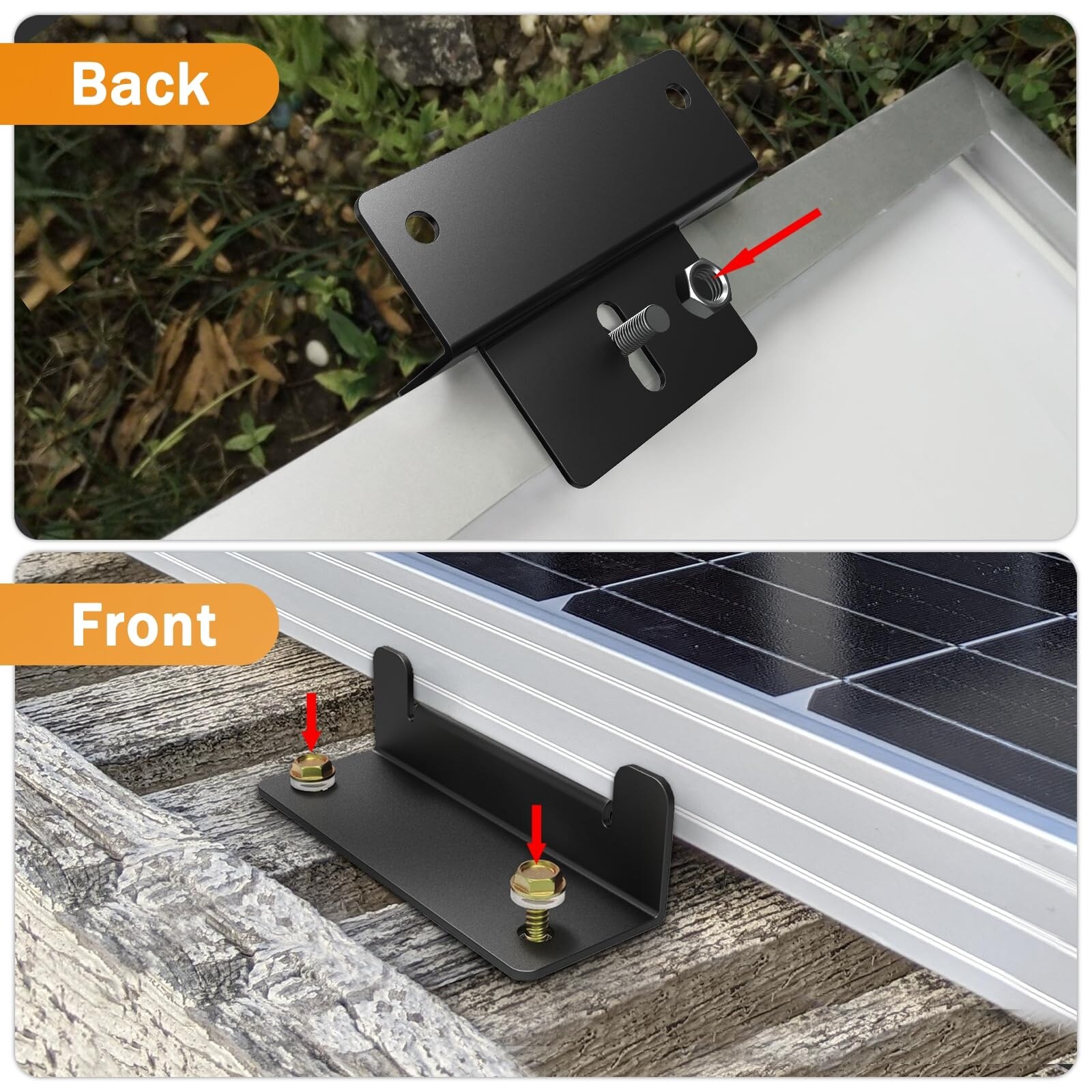 Misopily 16 Pack Solar Panel Mounting Z Brackets Lightweight Aluminum ...