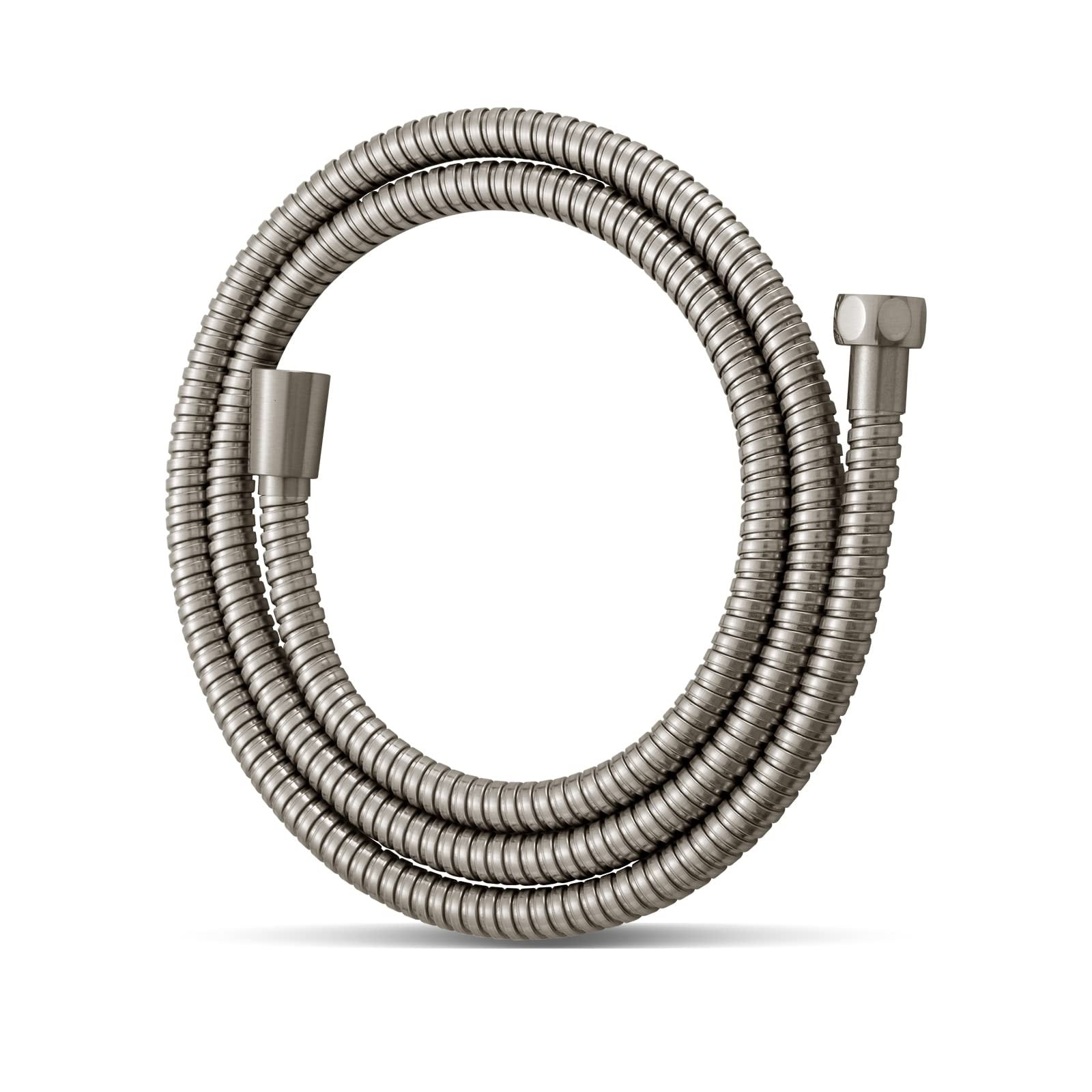Phyfalip Shower Hose 60 Inch Brushed Nickel Stainless Steel Flexible ...