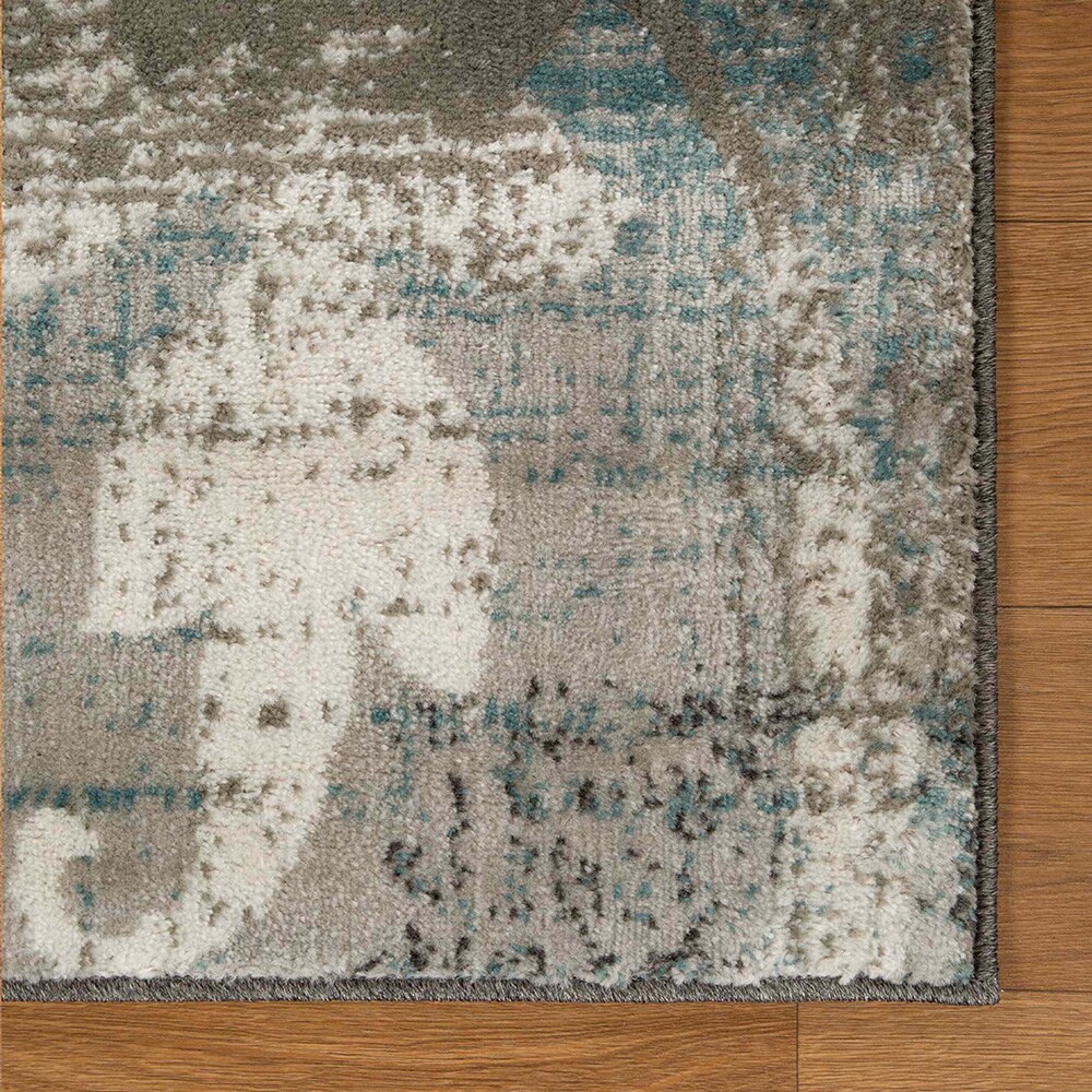 Superior 7 X 9 (ft) Rivulet Indoor Floral/Botanical Mid-century Modern ...