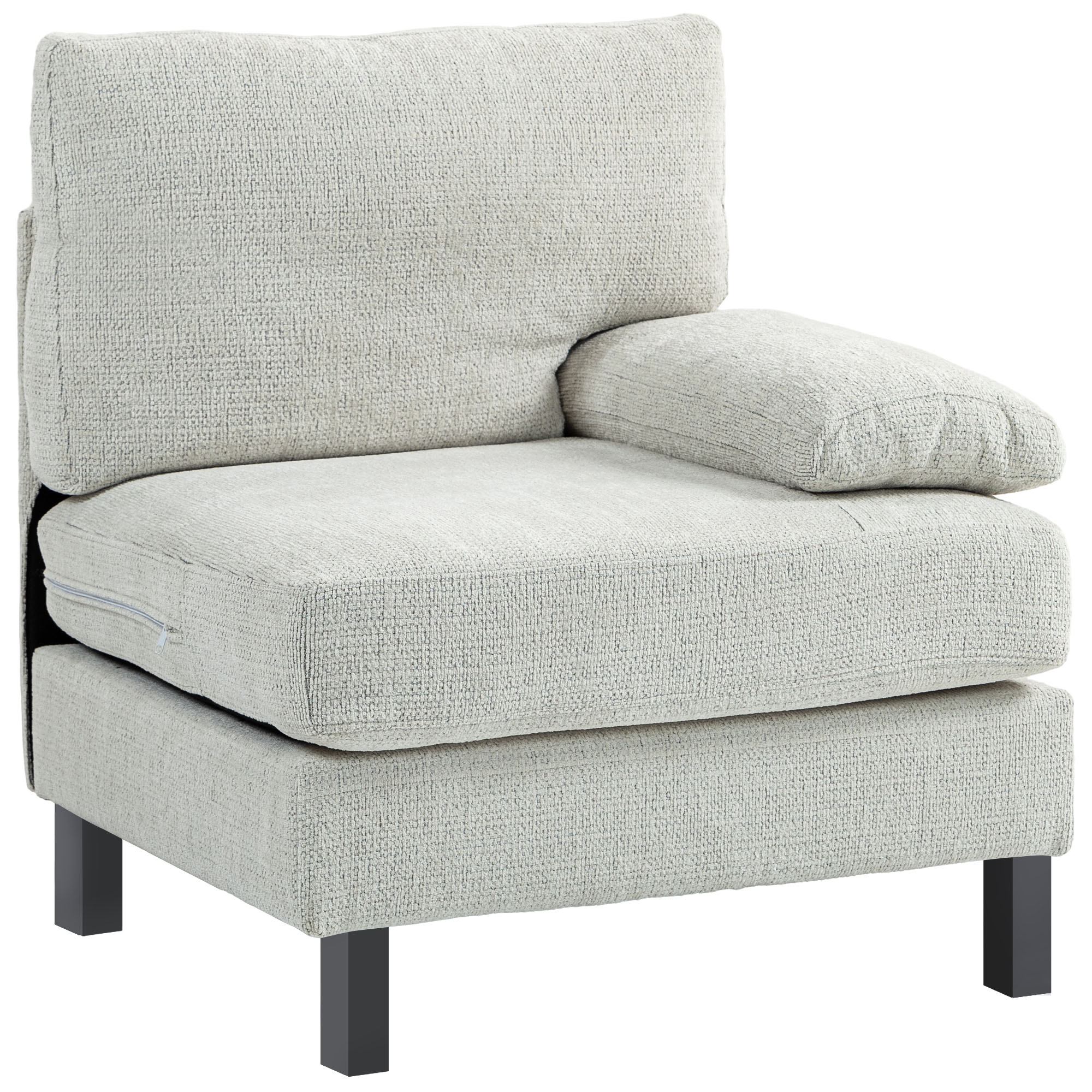 HomCom Module for Modular Sectional Sofa Right Facing Armchair with ...