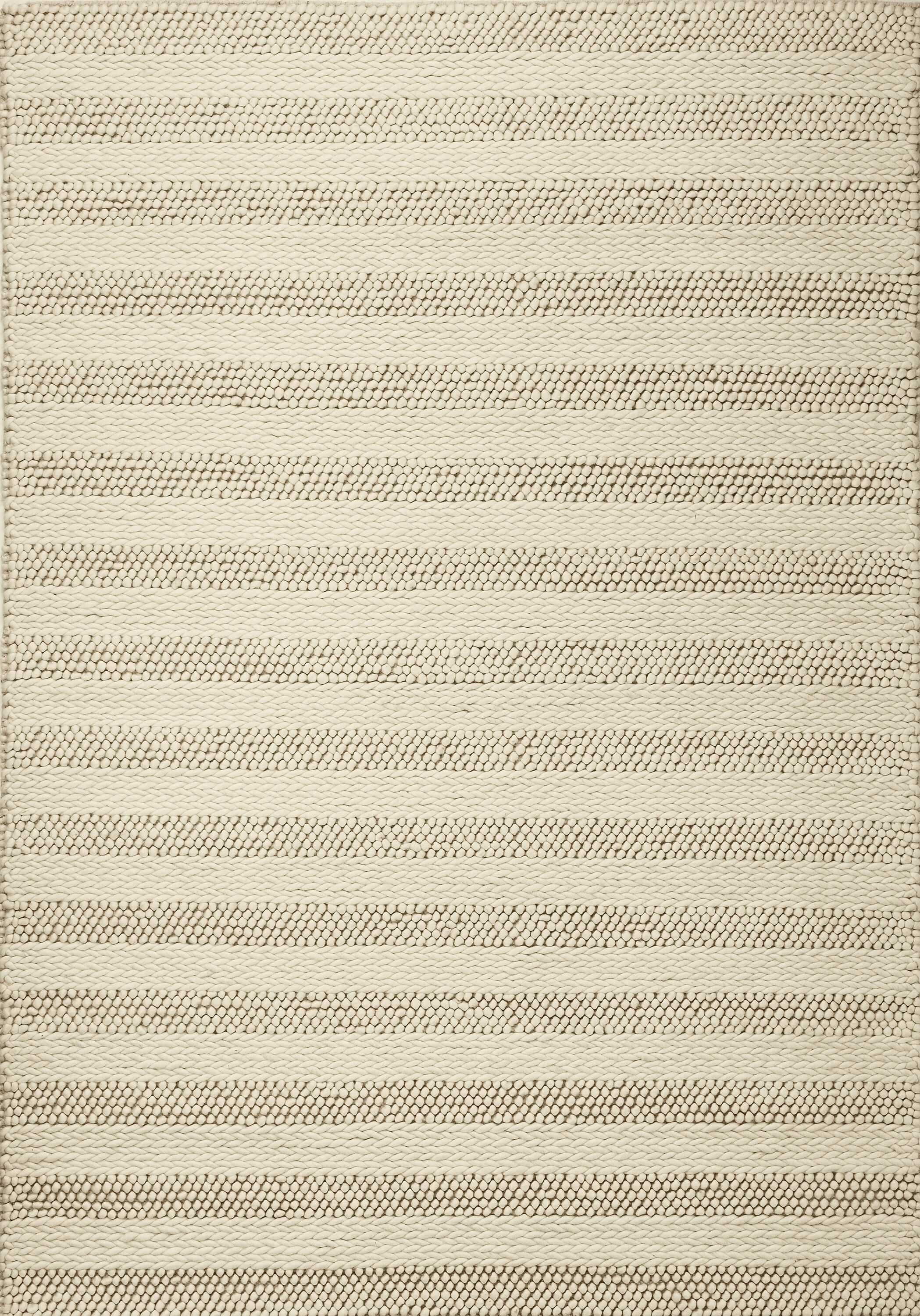 Everyday Woven Province 10 x 14 (ft) Wool White Rectangular Indoor ...