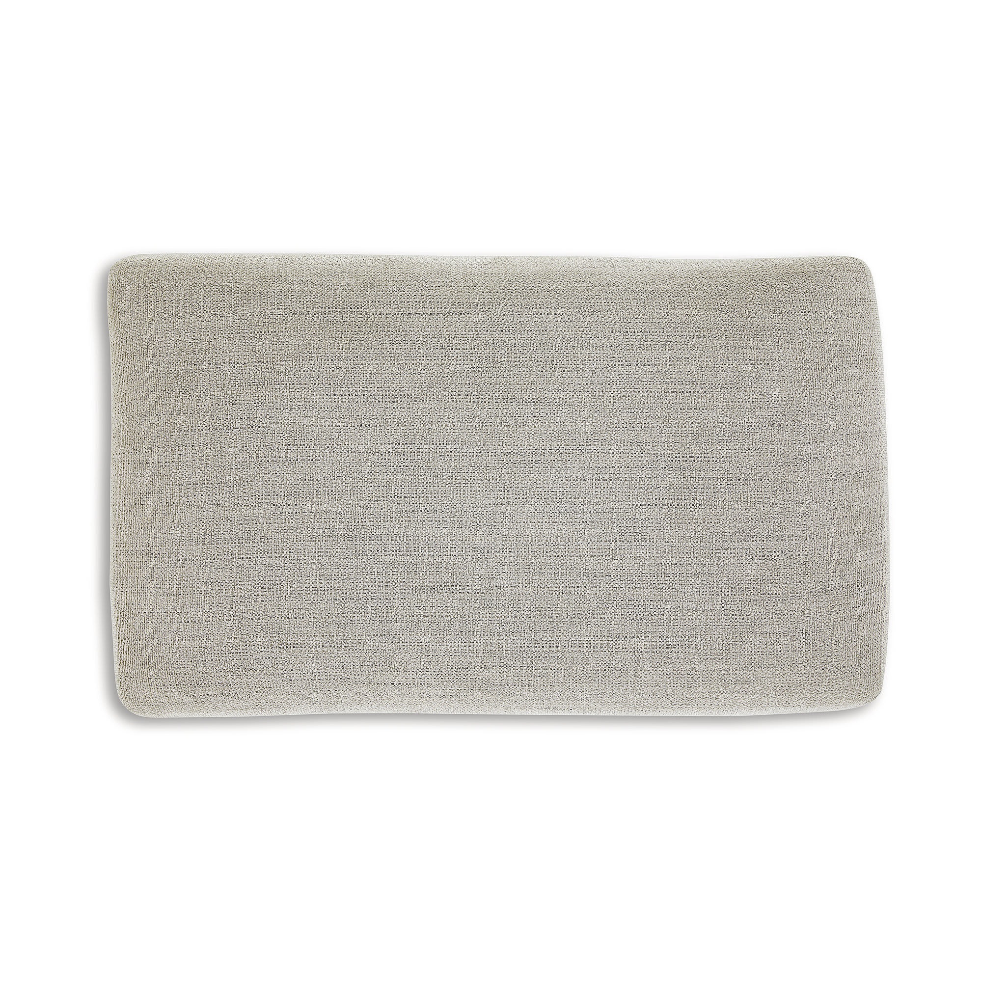 Signature Design by Ashley Vayda Pebble Gray Contemporary Ottoman with Wood Legs in the Ottomans ...