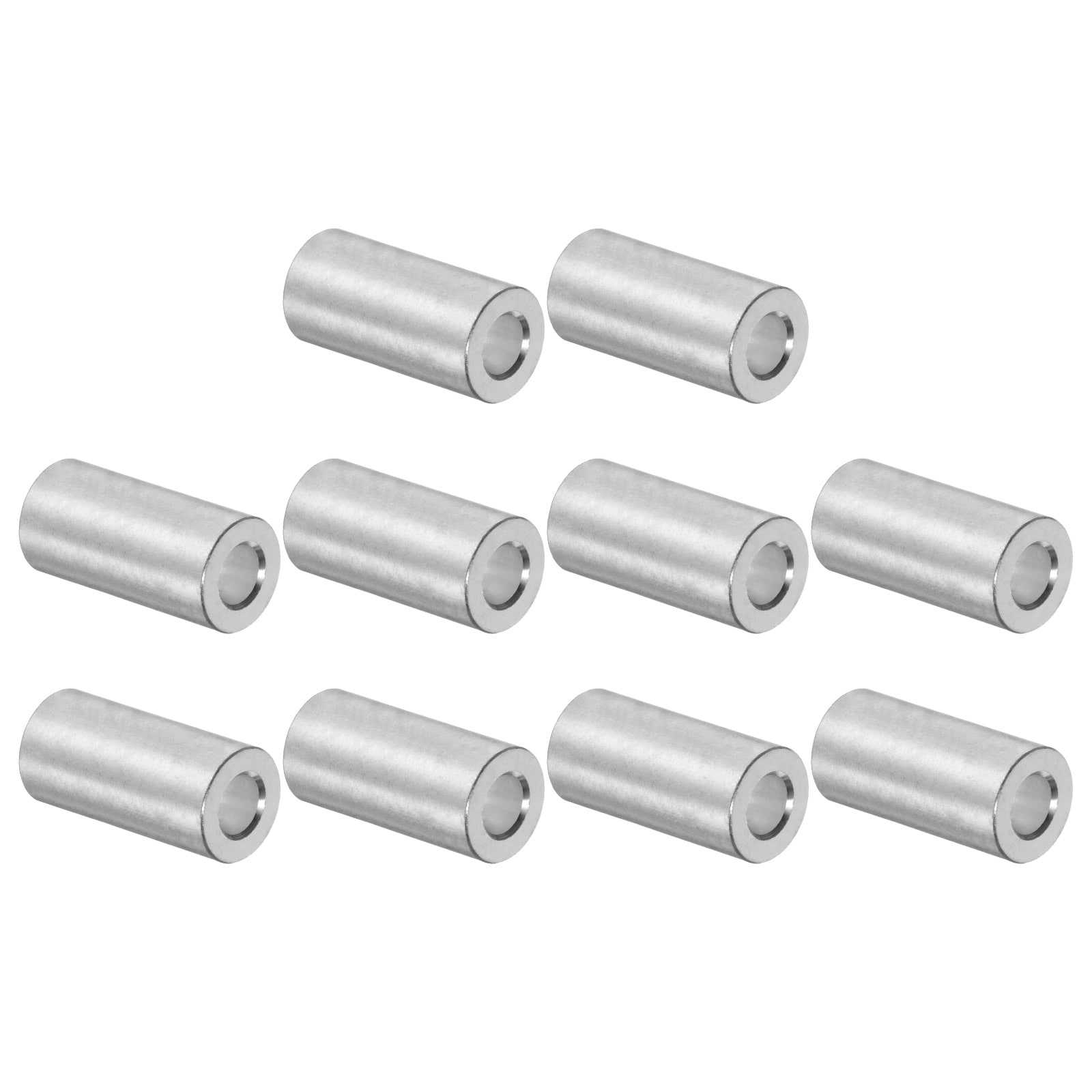 Unique Bargains 10pcs Aluminum Spacer 5mm Bore 10mm OD 25mm Length ...
