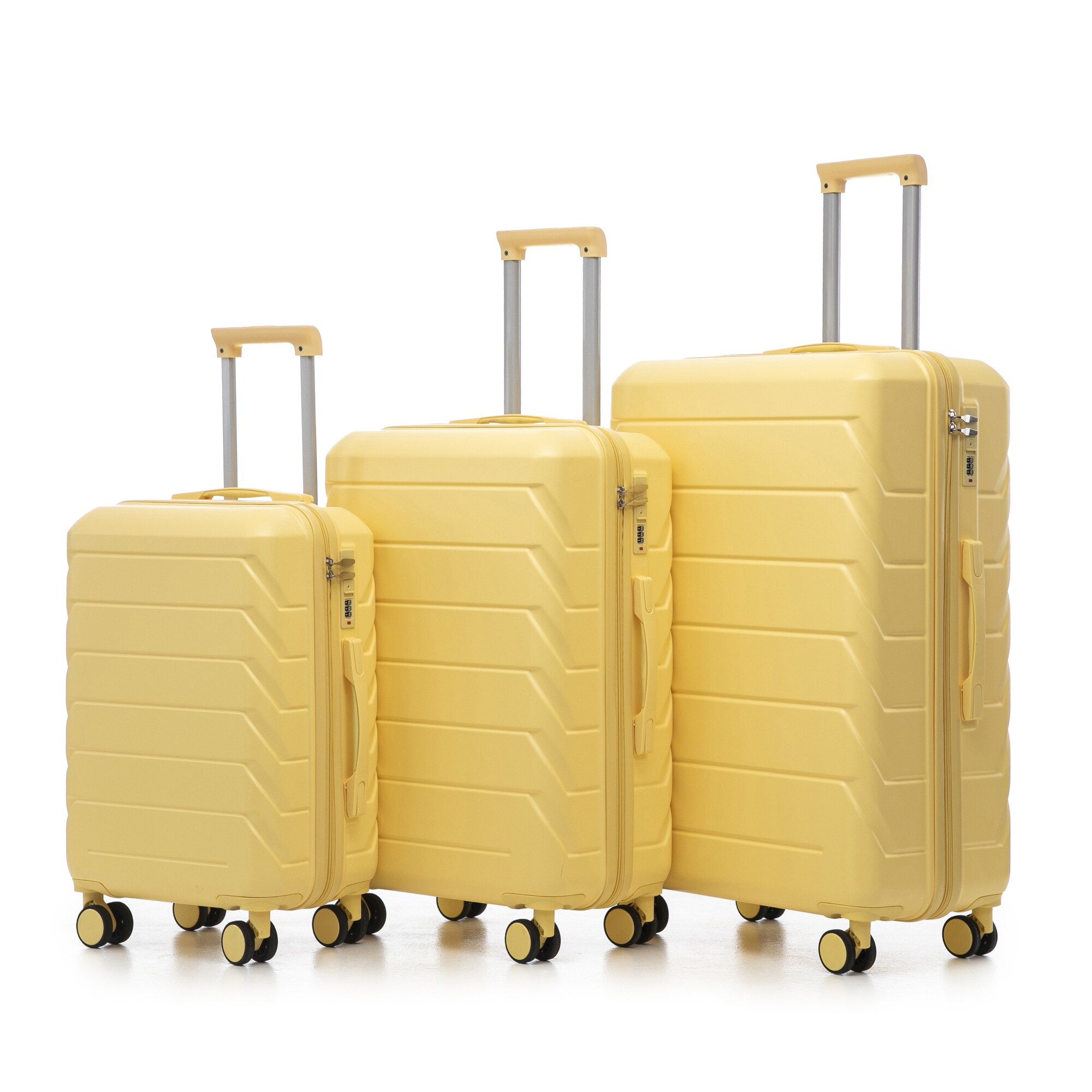 HyperDrop Cart 20x24x28 Inch 3-Piece ABS Hardside Spinner Luggage Set ...