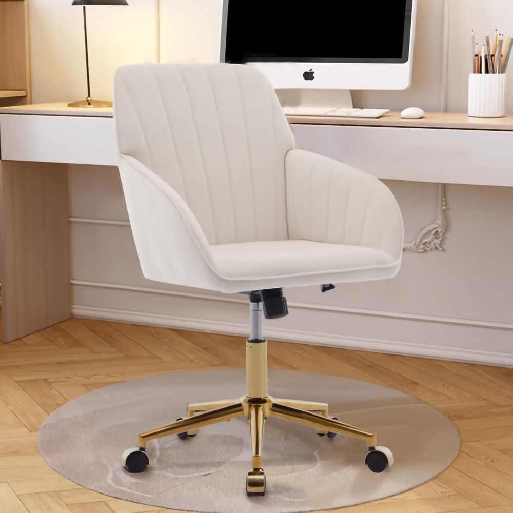 HomLux Ergonomic Executive Office Chair Gold Base Swivel Memory Foam ...