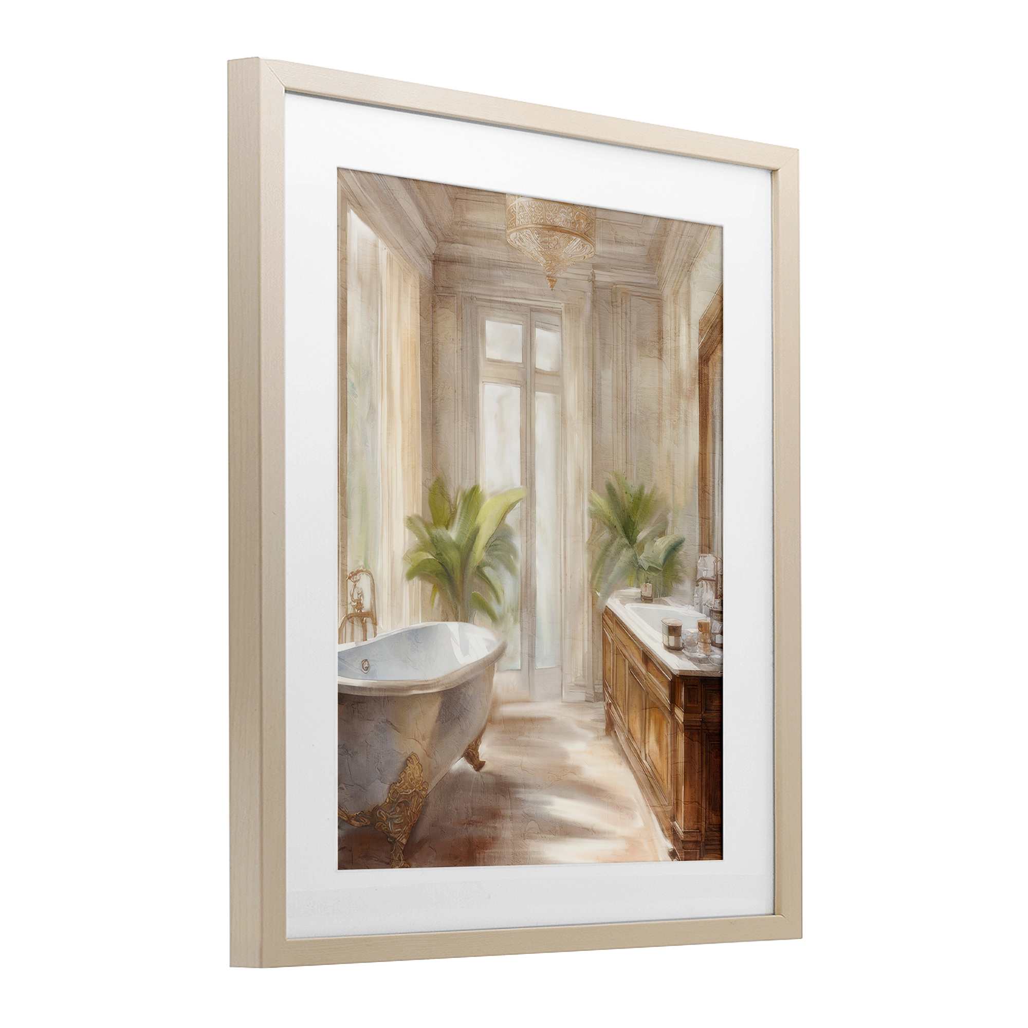 Stupell Industries Serenity Bath Bathroom Painting Brown Framed Print ...