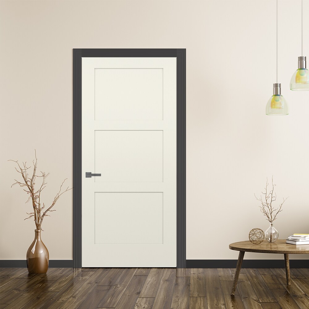 RELIABILT 34-in x 80-in Alpine Hollow Core 3-panel Right Hand Molded ...