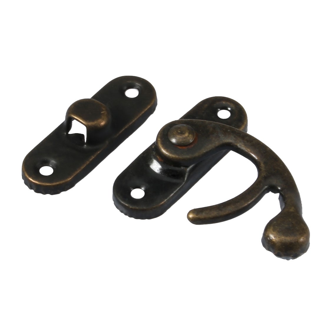 Unique Bargains Right Latch Hook Antique Wood Box Hasp Catch Decor ...