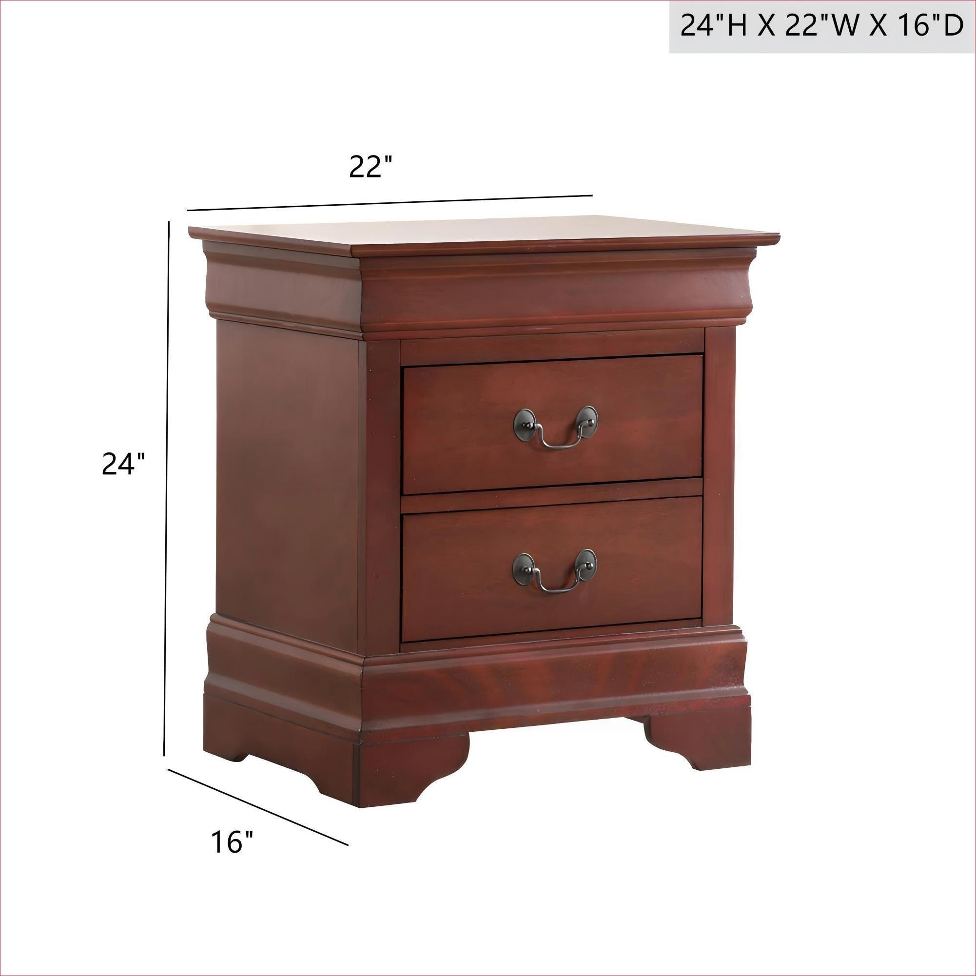 Watnature Bedroom Bedside Use: Cherry Particle Board Traditional ...