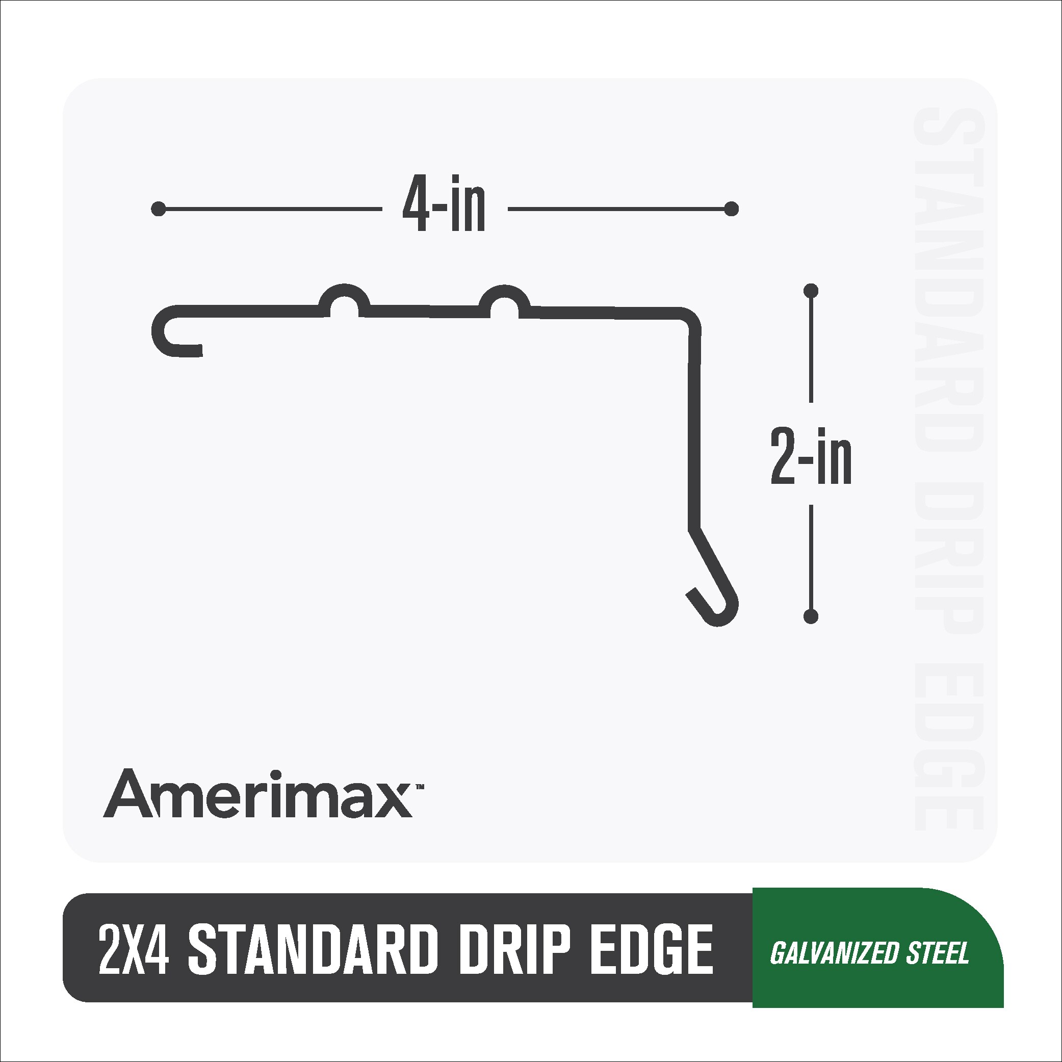 Amerimax 2x4 4-in x 10-ft black Galvanized steel Drip Edge in the Drip ...