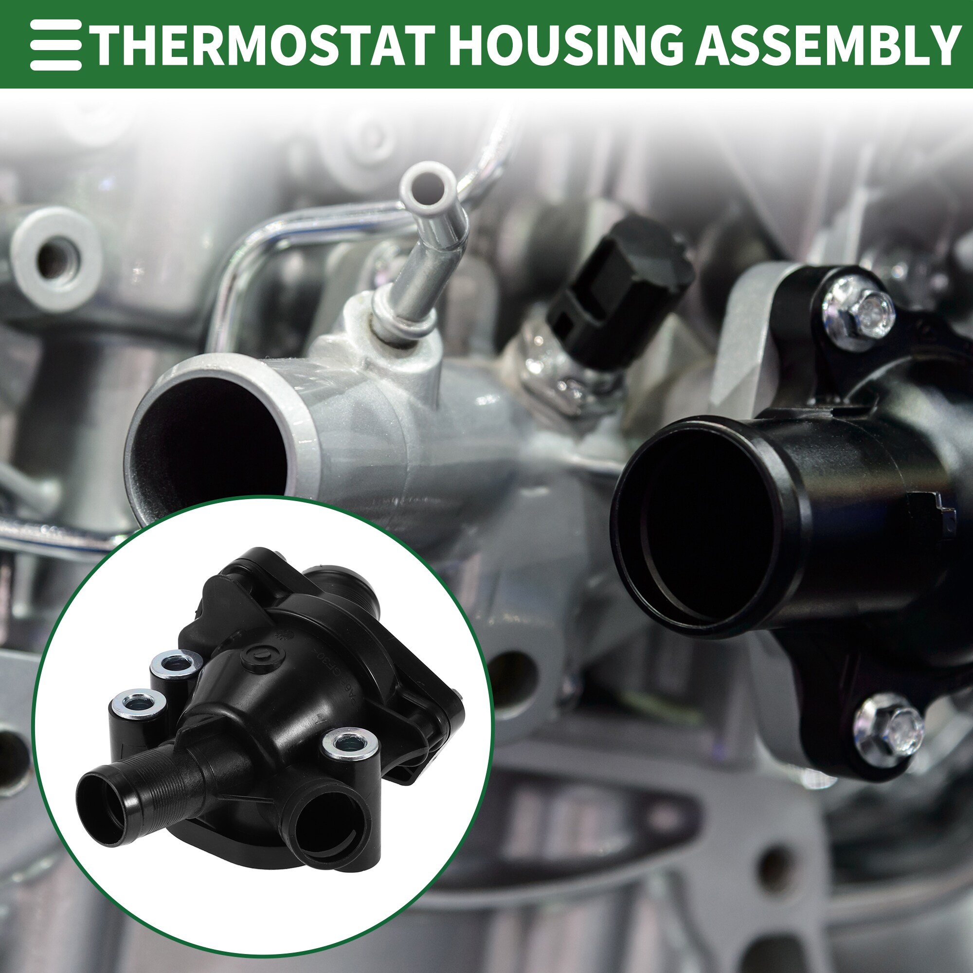Unique Bargains Car Thermostat Engine Coolant Thermostat Housing ...