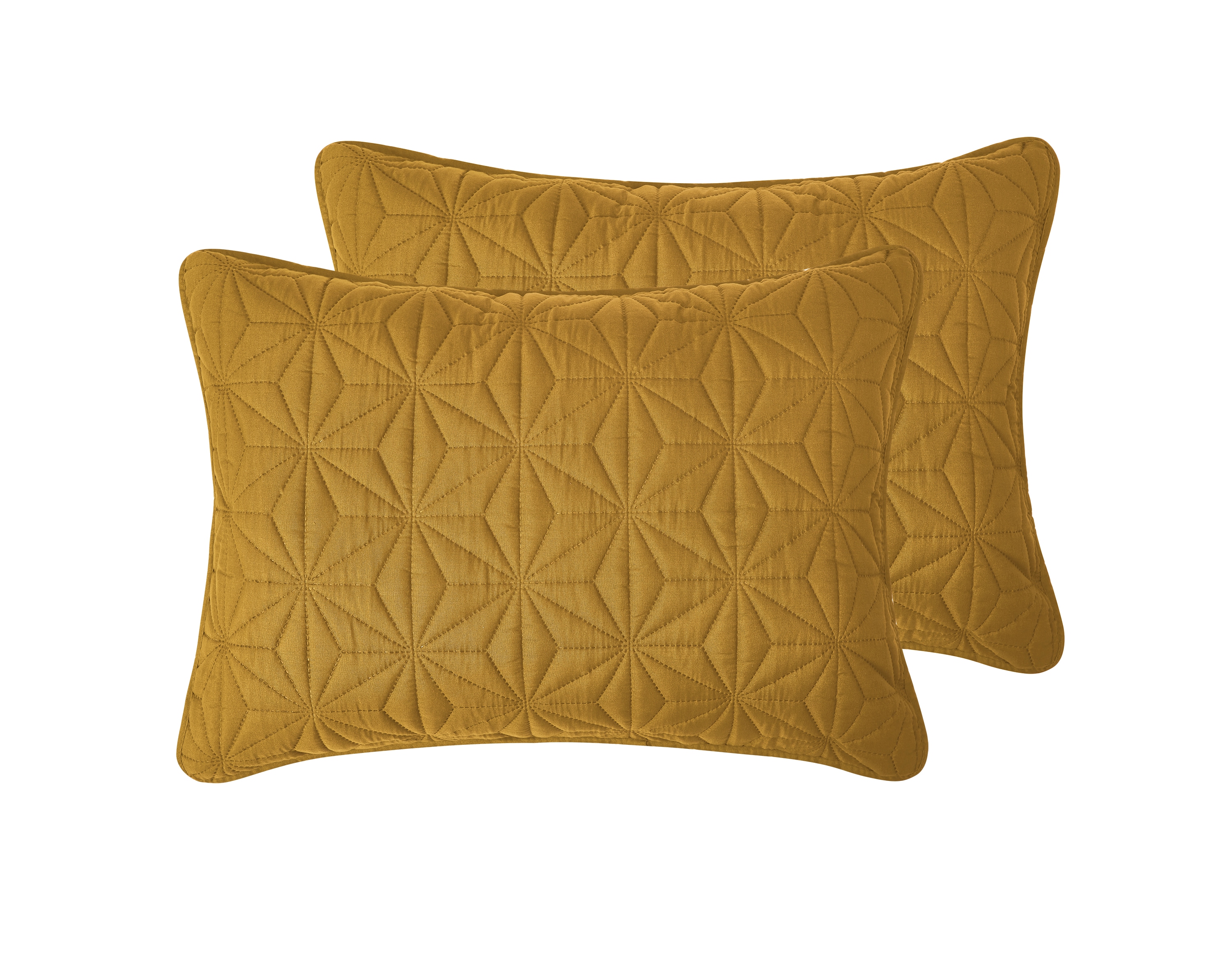 VCNY Home Kaleidoscope 3 -Piece Gold Full/Queen Quilt Set in the ...
