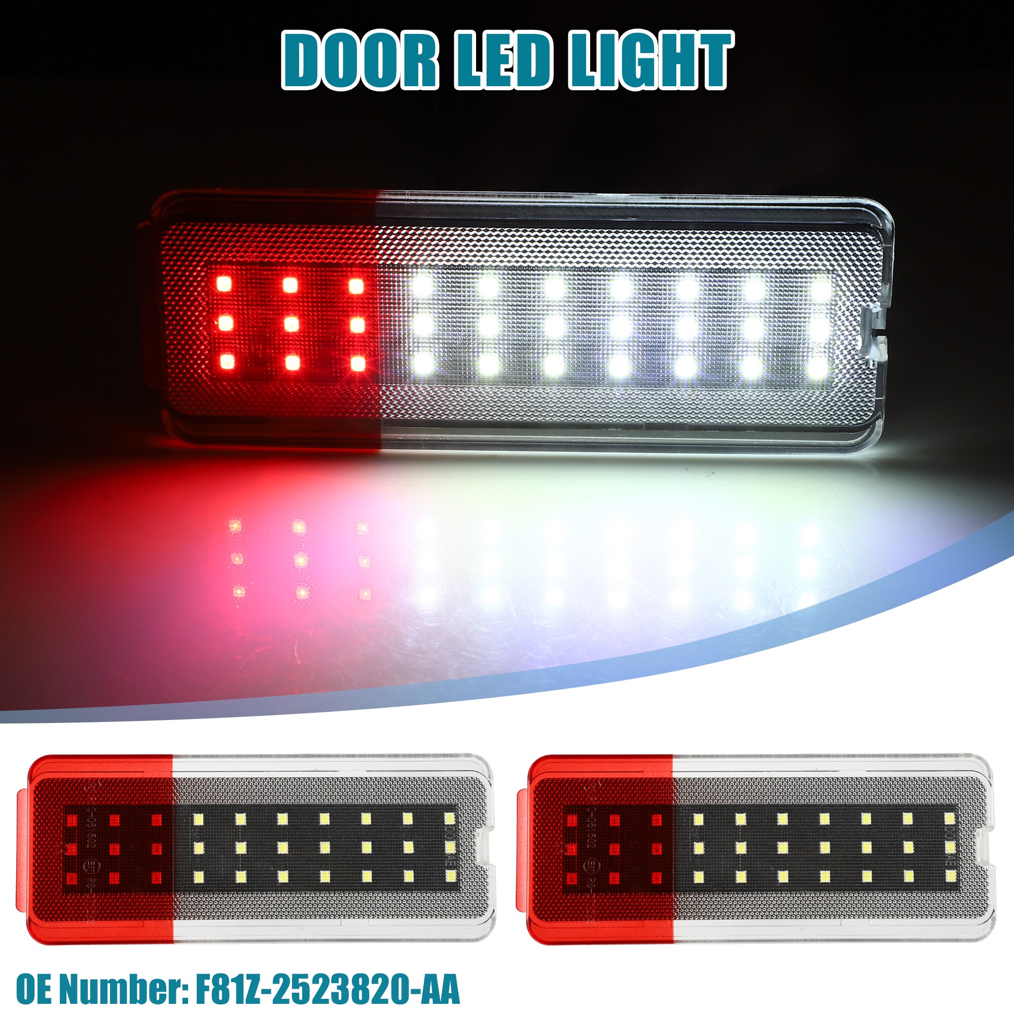 Unique Bargains 1 Pair Door Light LED Door Reflector Panel Courtesy ...