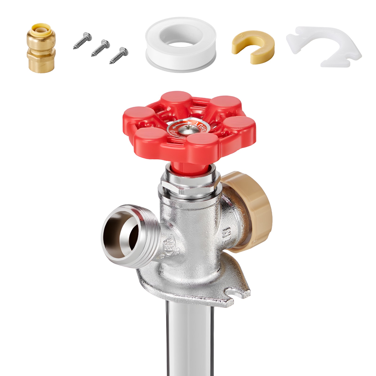 GIVIMO Anti-Siphon Frost-Proof Sillcock 12-in 1/2-in Push-to-Fit x 3/4 ...