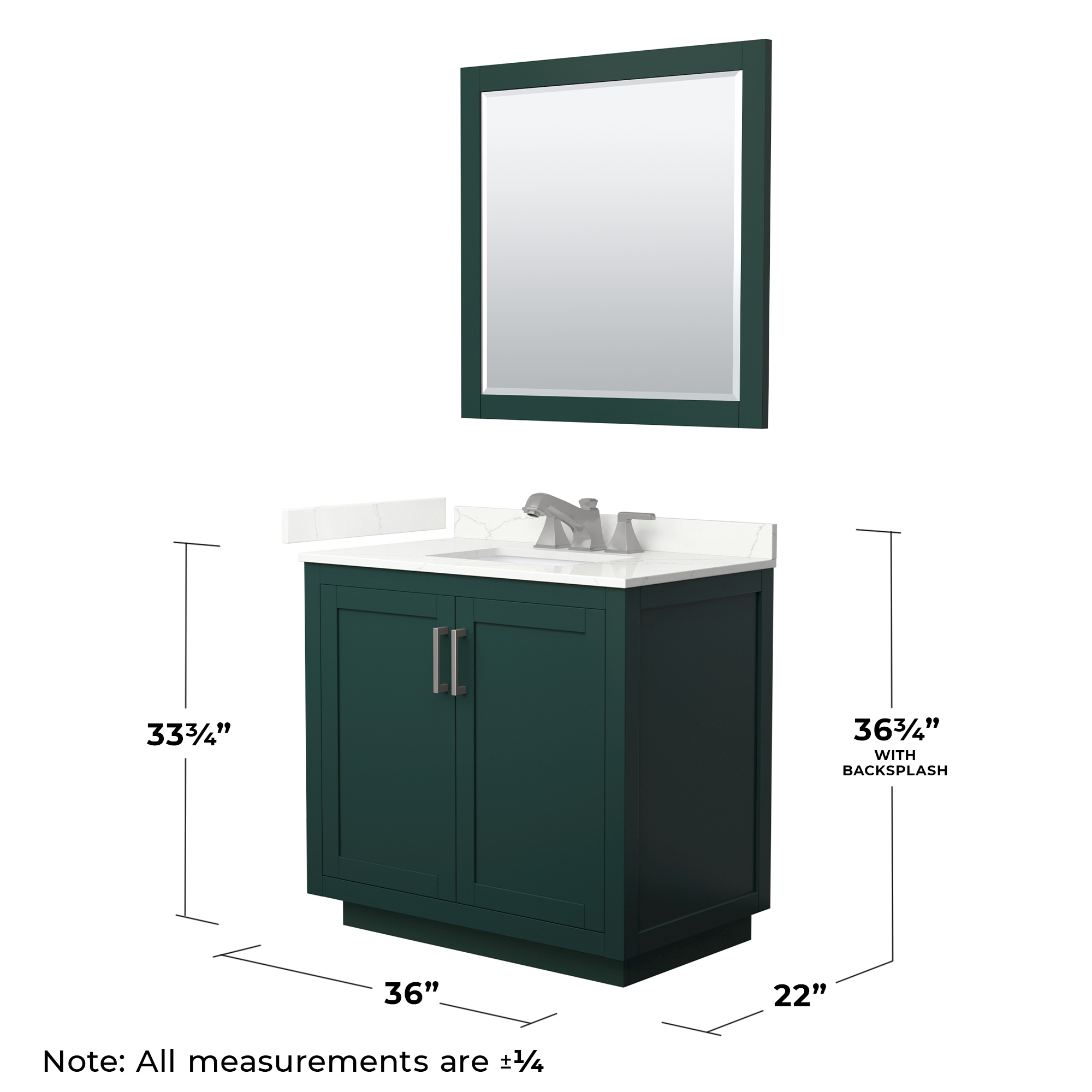 Wyndham Collection Miranda 36-in Green Undermount Single Sink Bathroom ...