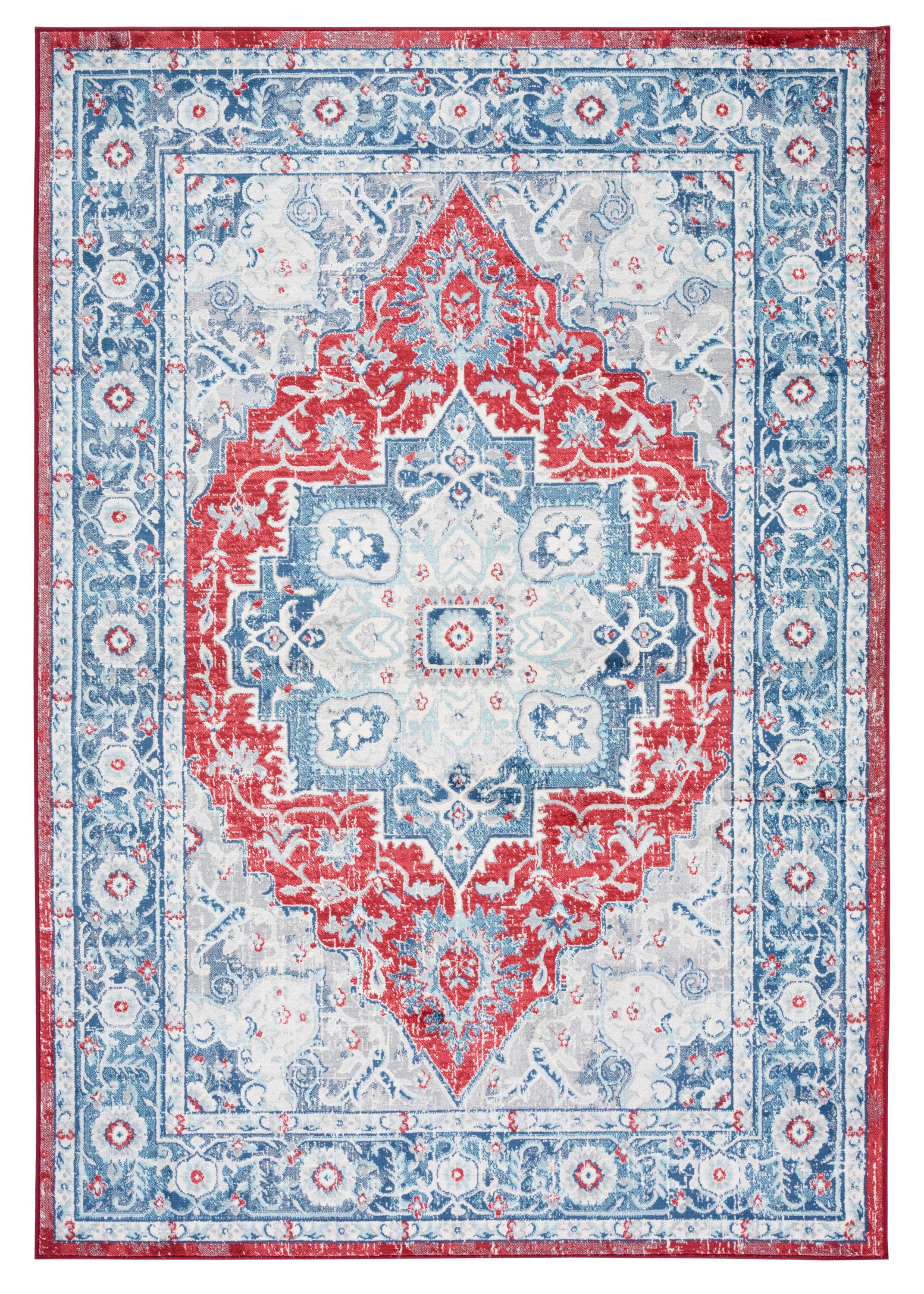 Safavieh Brentwood 837N Blue Red 4ft x 6ft Small Rectangle Rug in the ...