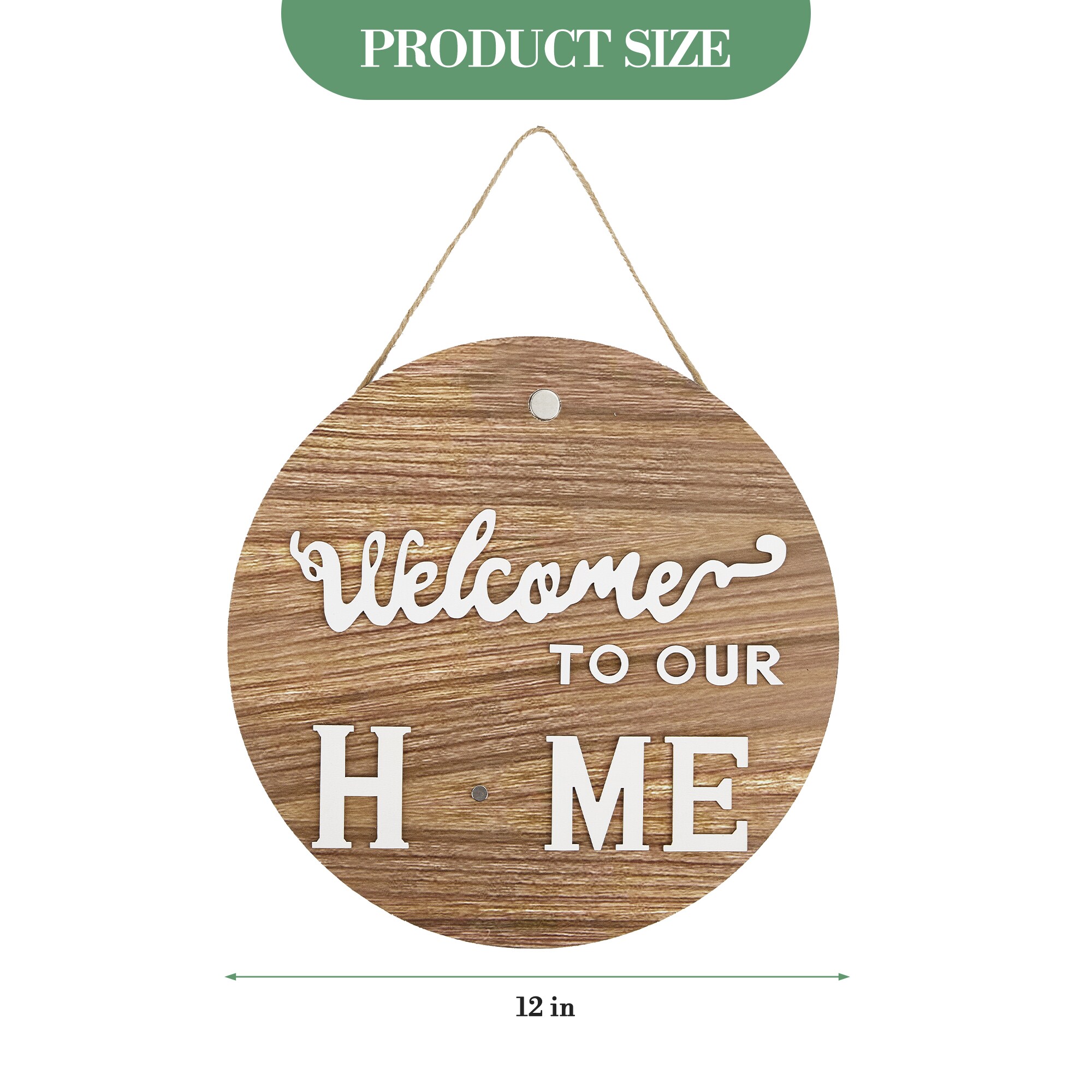Garvee Seasonal Welcome Home Wooden Wreath Sign 22 Interchangeable ...