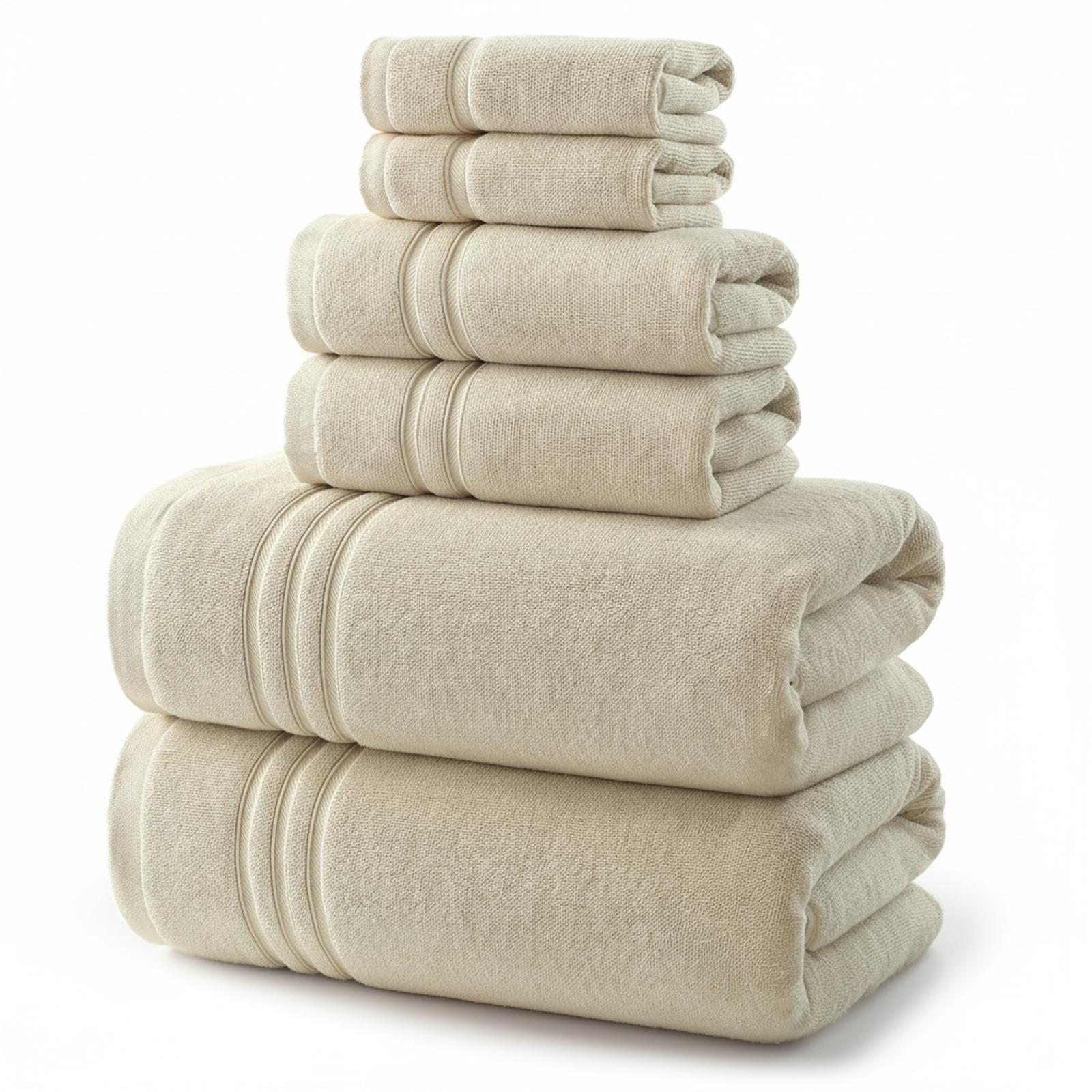 Paradigms Interiors 6 Piece Cotton Towel Set 650gsm Hotel Quality Soft ...