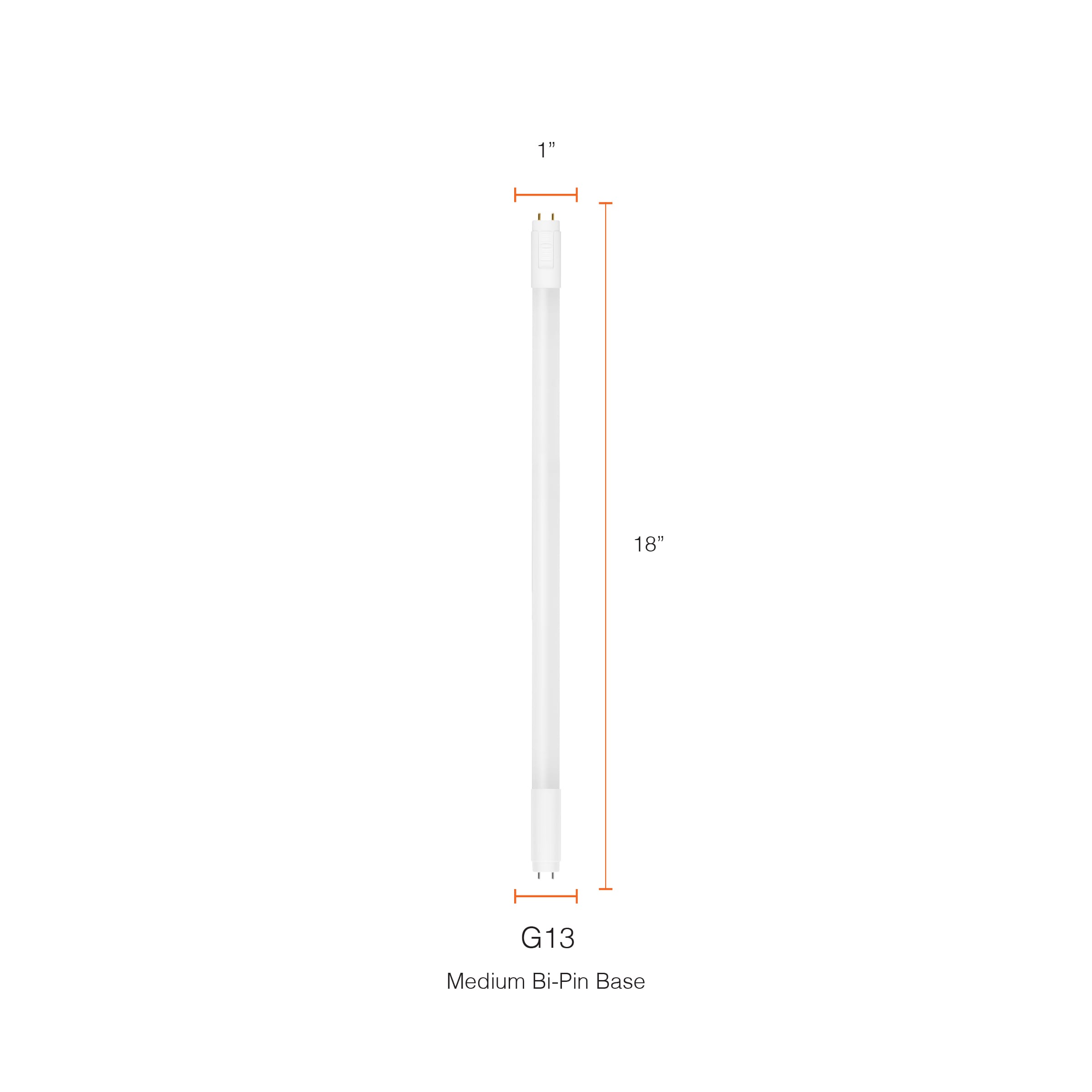 SYLVANIA 15 -Watt EQ T8 Switchable white Medium bi-pin base G13 LED ...