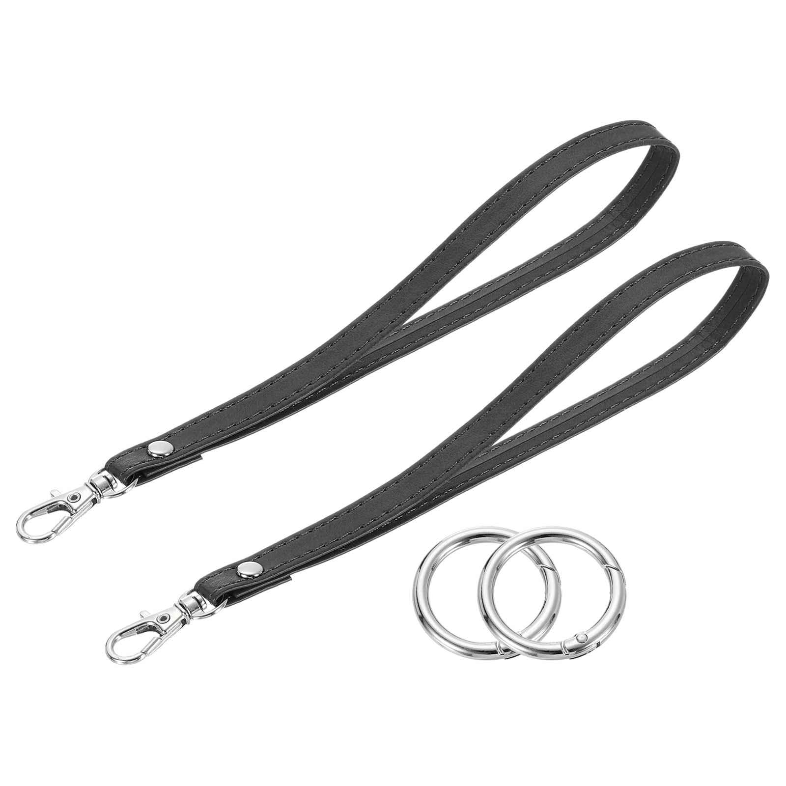 Unique Bargains 2pcs Wristlet Strap PU Leather Wrist Lanyard Keychain ...