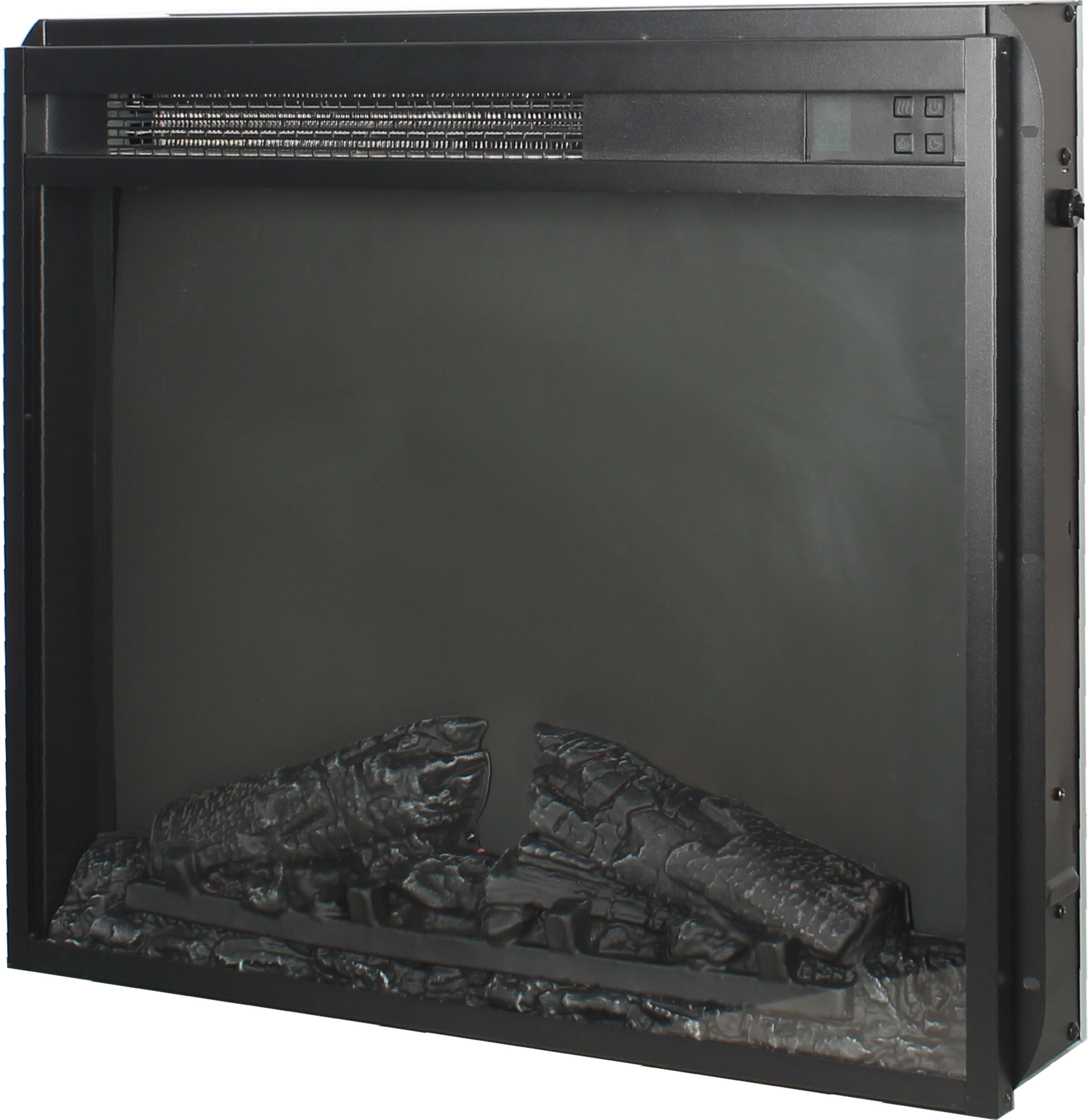Innobule 23 inch electric fireplace insert ultra thin heater with log ...