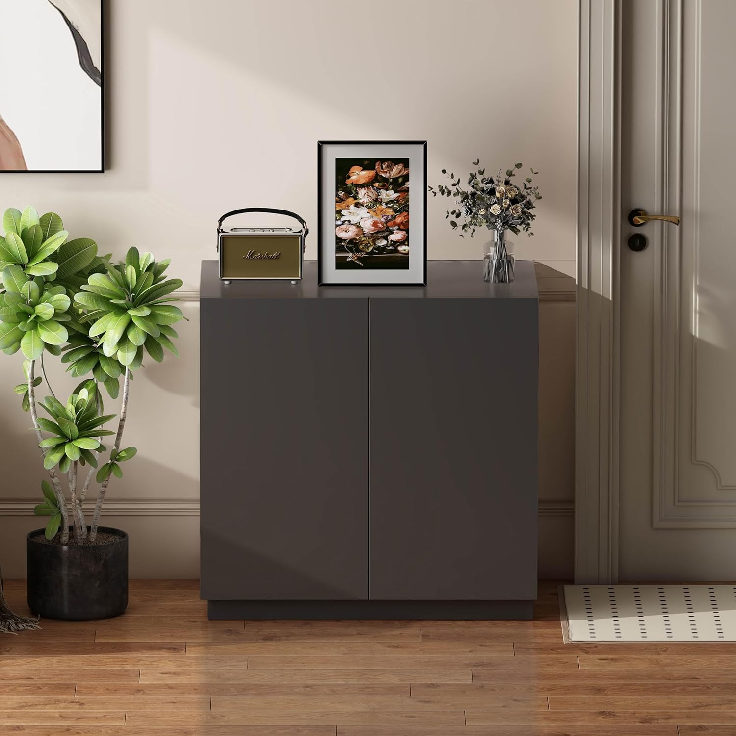 LOVMOR Large and Tall Litter Box Enclosure Modern Wooden Litter Box ...