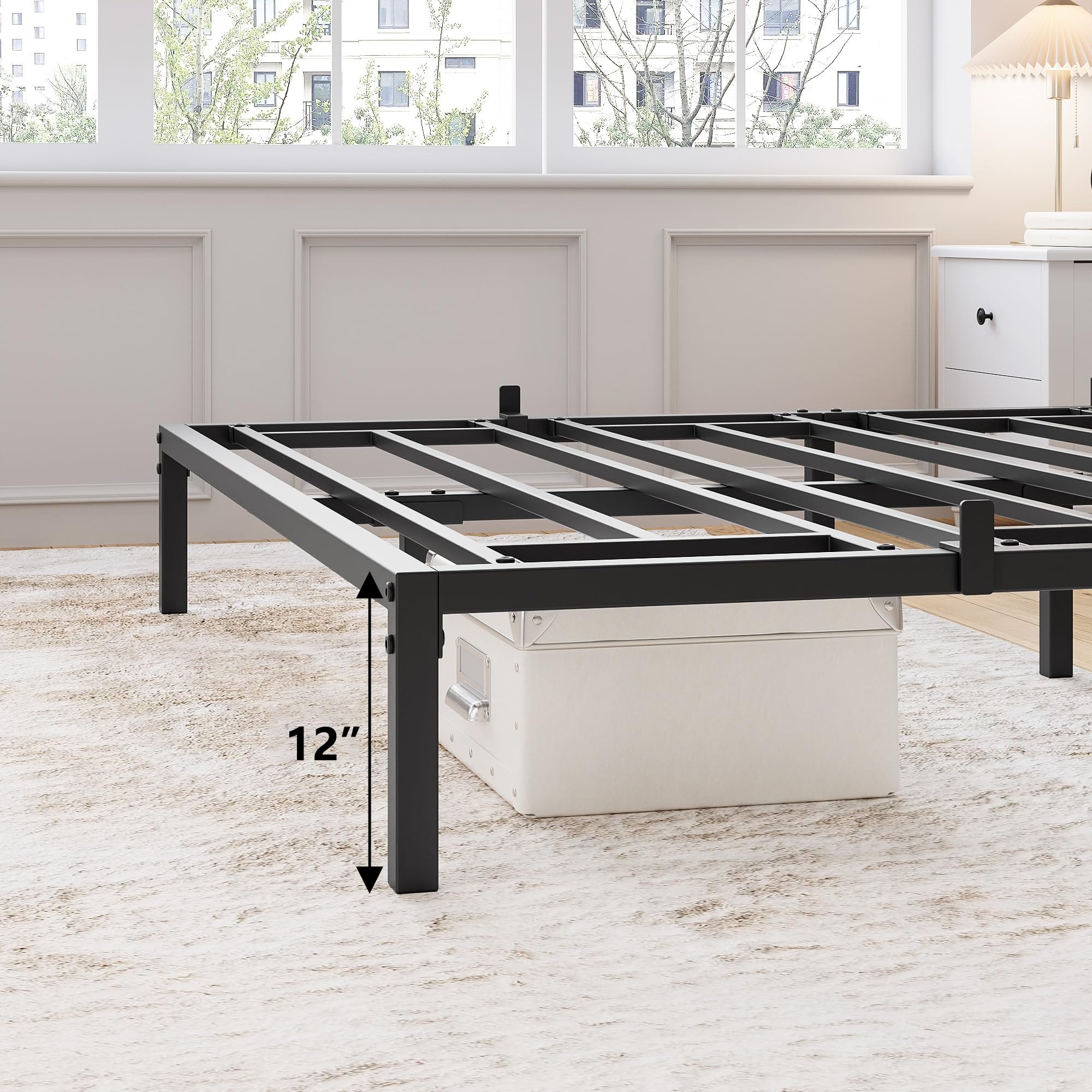 GarveeLife Metal Bed Frame Twin Platform Bed Frame No Box Spring Needed ...