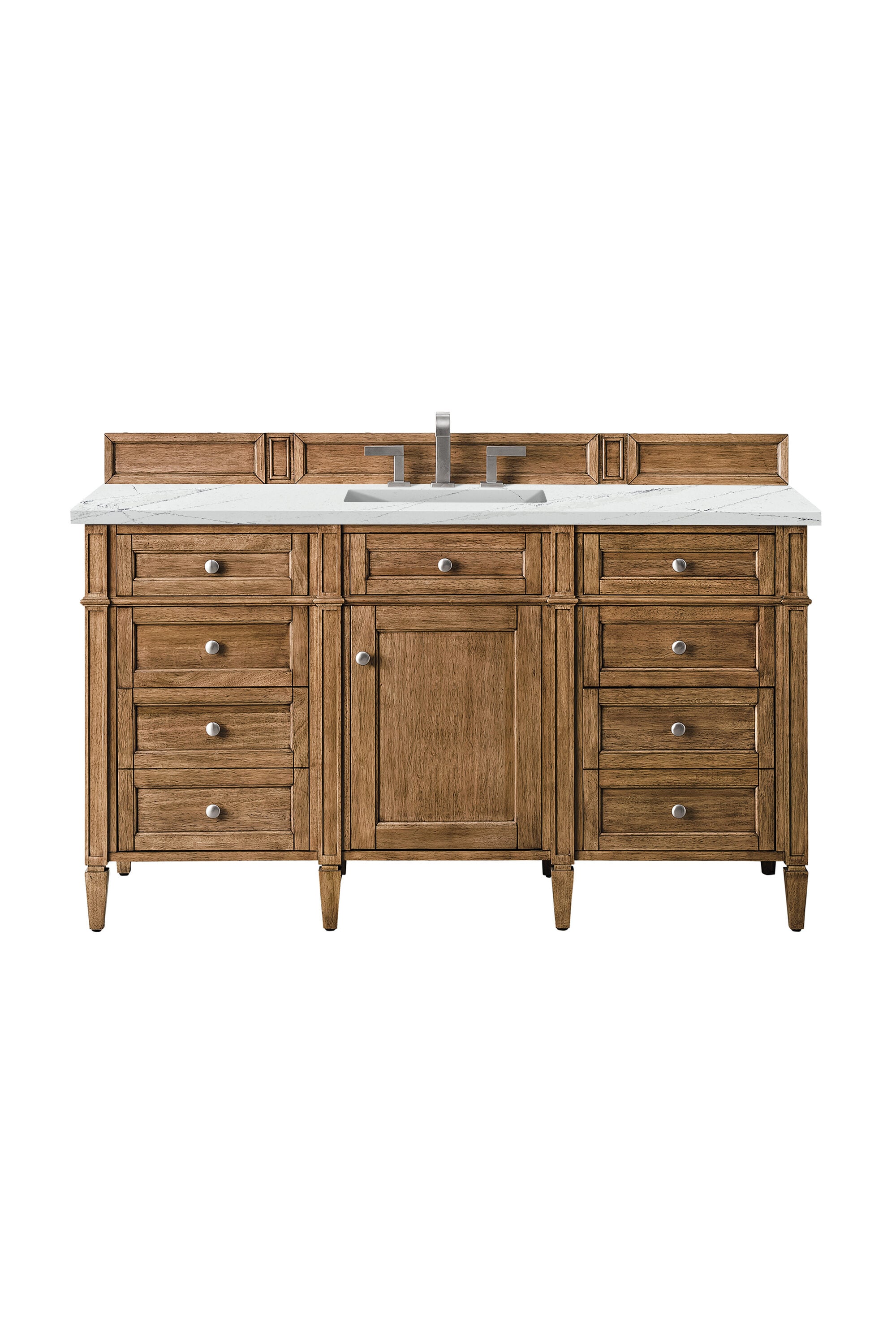 James Martin Vanities Brittany 60-in Saddle Brown Undermount Single ...