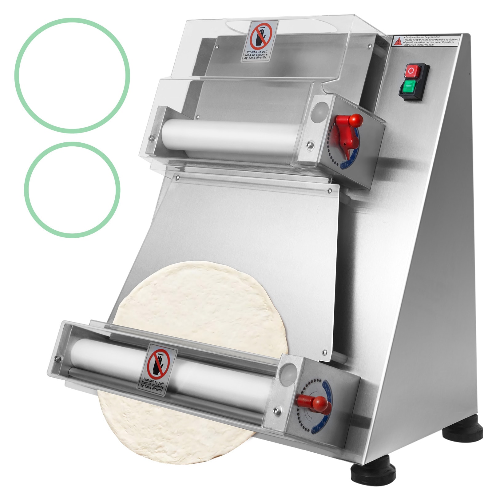 VEVOR Pizza Dough Roller Sheeter 3-15 Inch Automatic Commercial Pizza ...